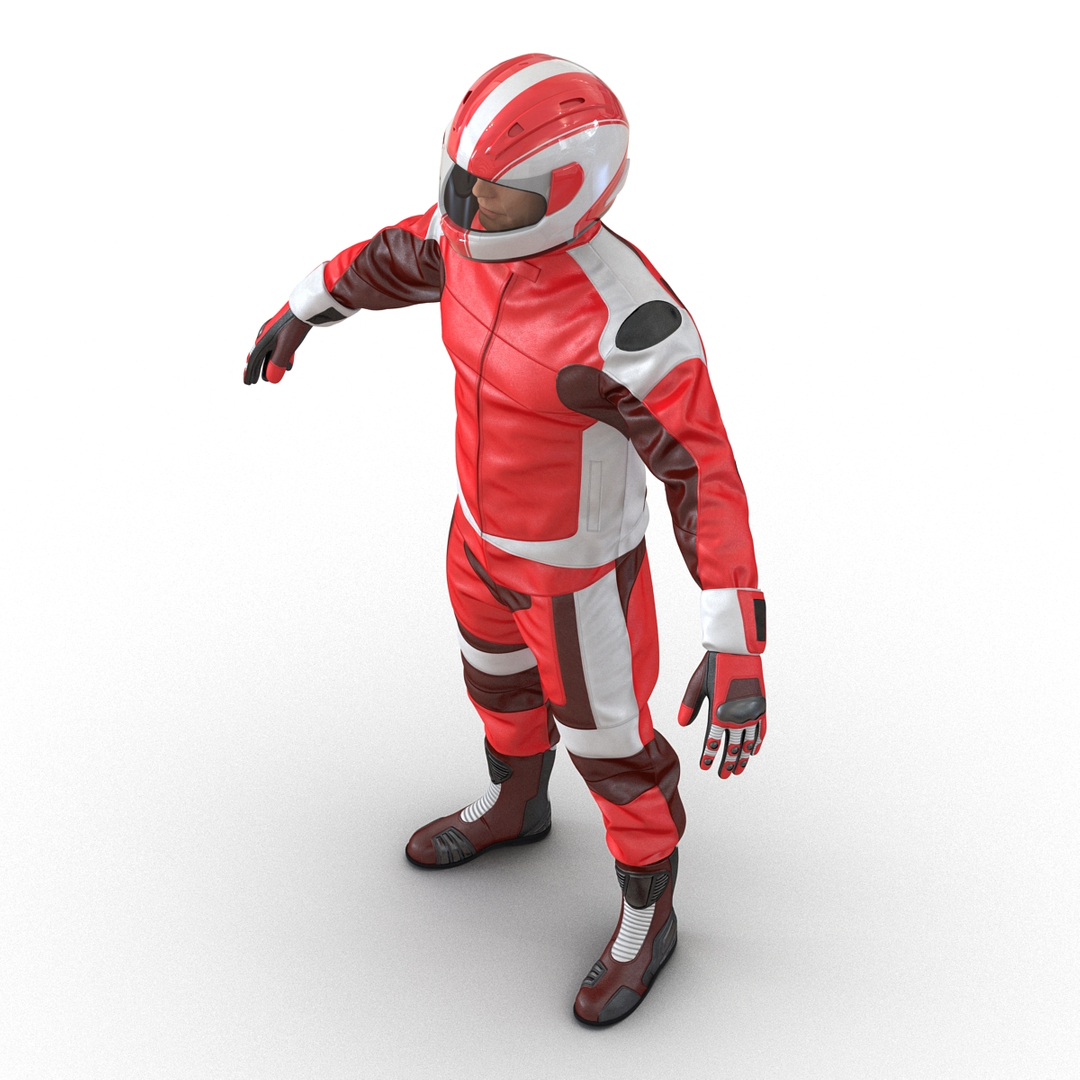 motorcycle rider generic 2 3d max