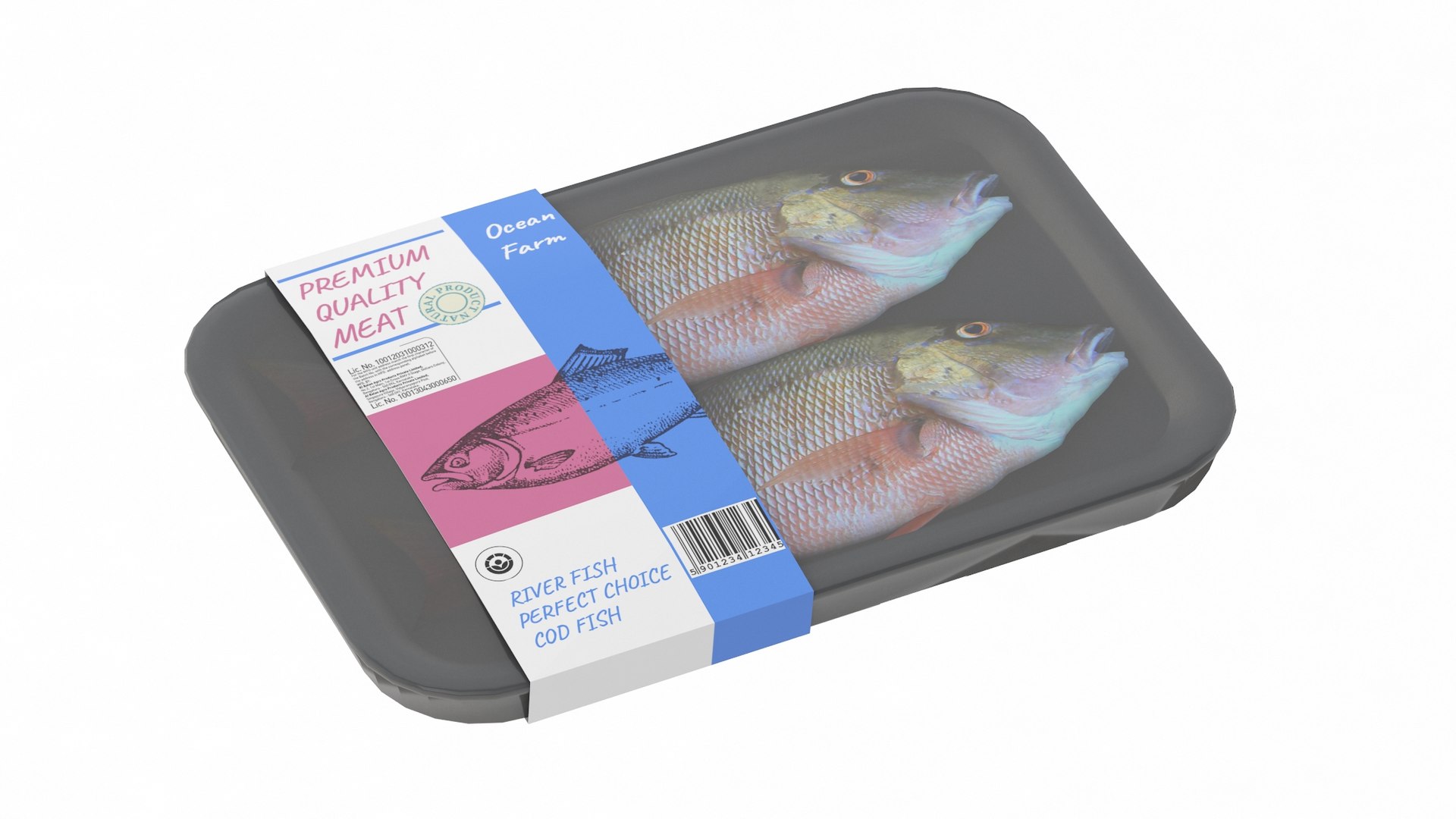 Frozen Fish Low Poly PBR 3D Model - TurboSquid 2096544