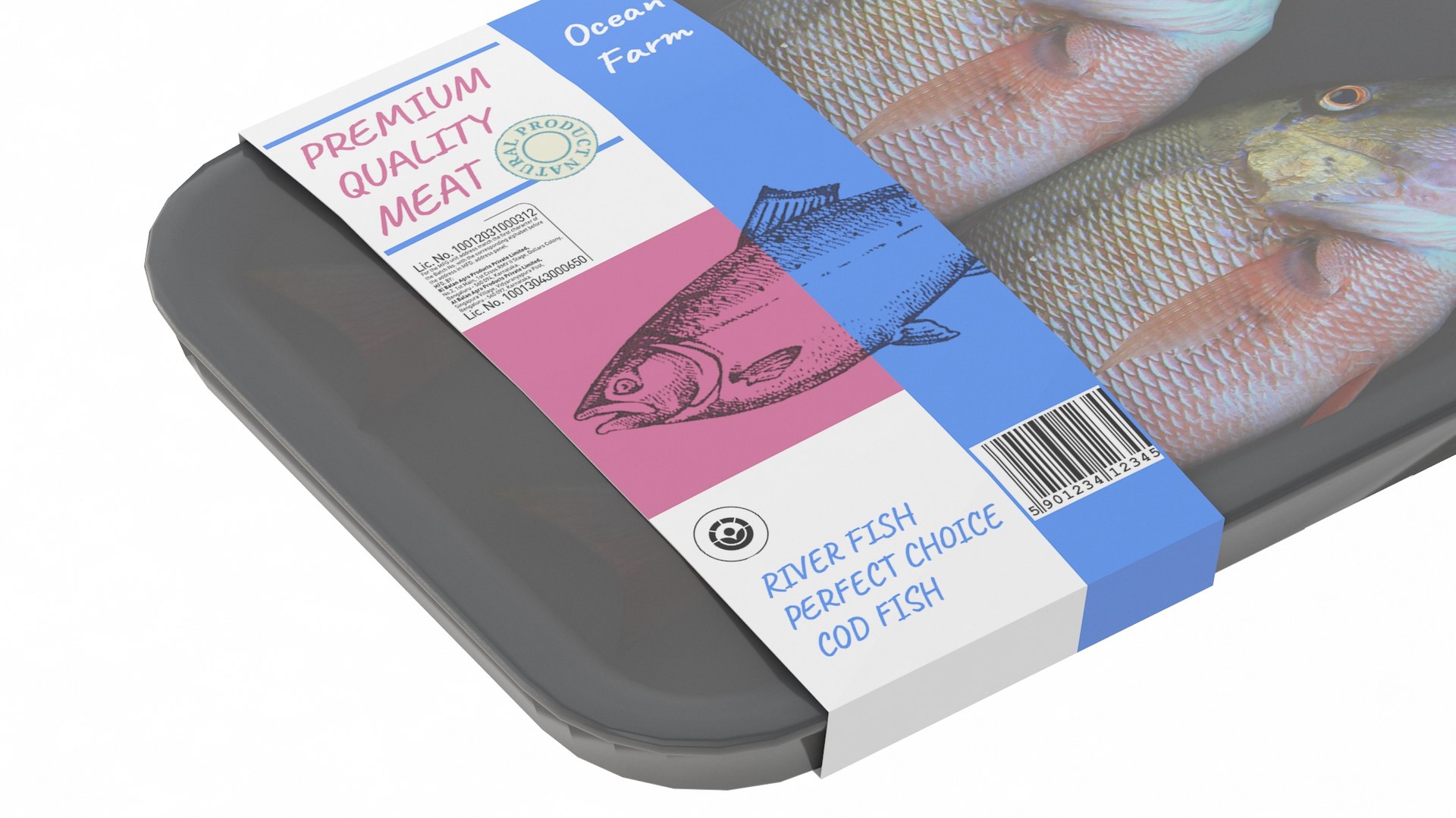 Frozen Fish Low Poly PBR 3D Model - TurboSquid 2096544