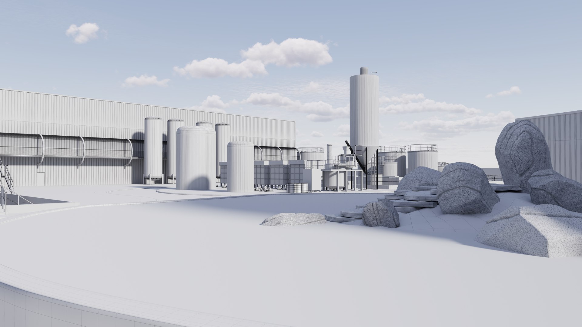 3D Huge Manufacturing Water Desalination Plant 3D Model - TurboSquid ...