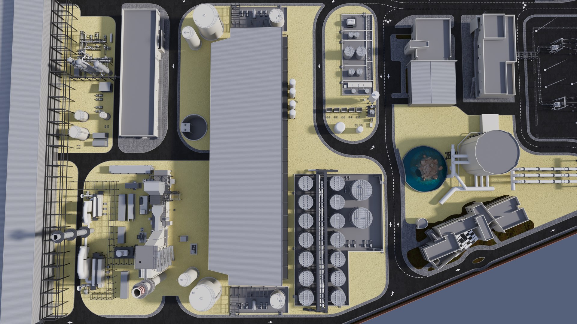 3D Huge Manufacturing Water Desalination Plant 3D Model - TurboSquid ...