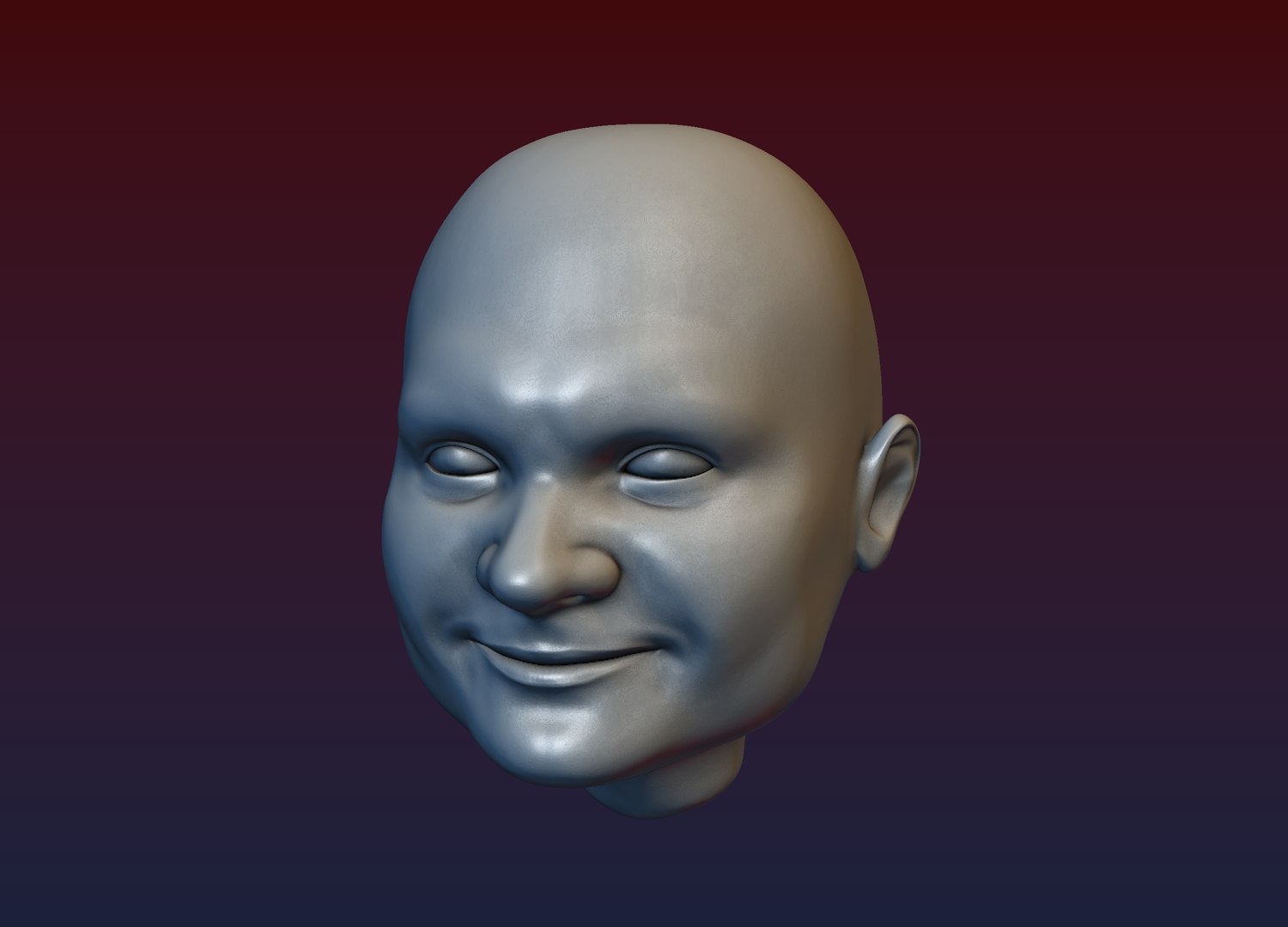 Male Head 5 Bald Head 3D Model - TurboSquid 1889193