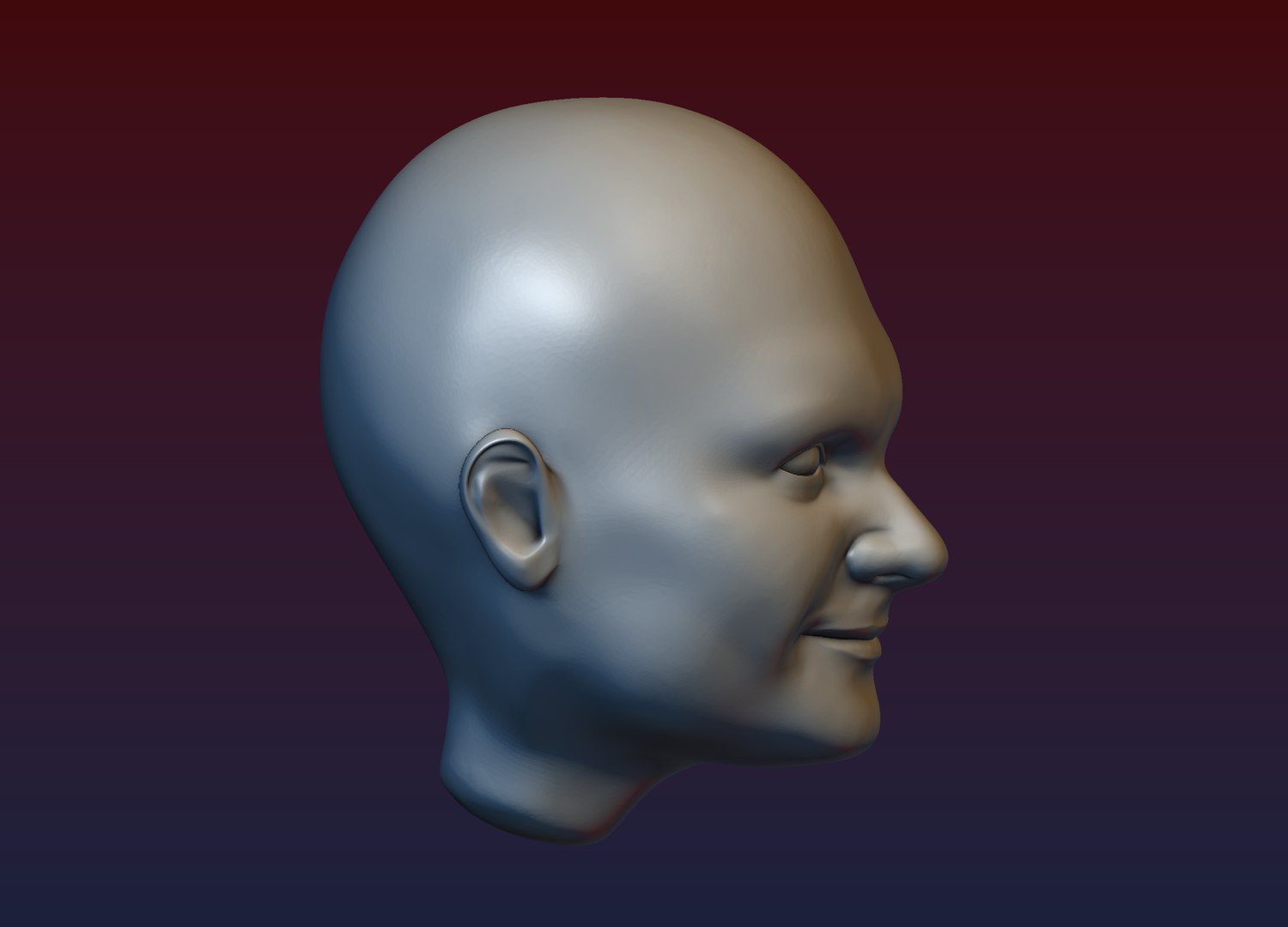 Male Head 5 Bald Head 3D Model - TurboSquid 1889193