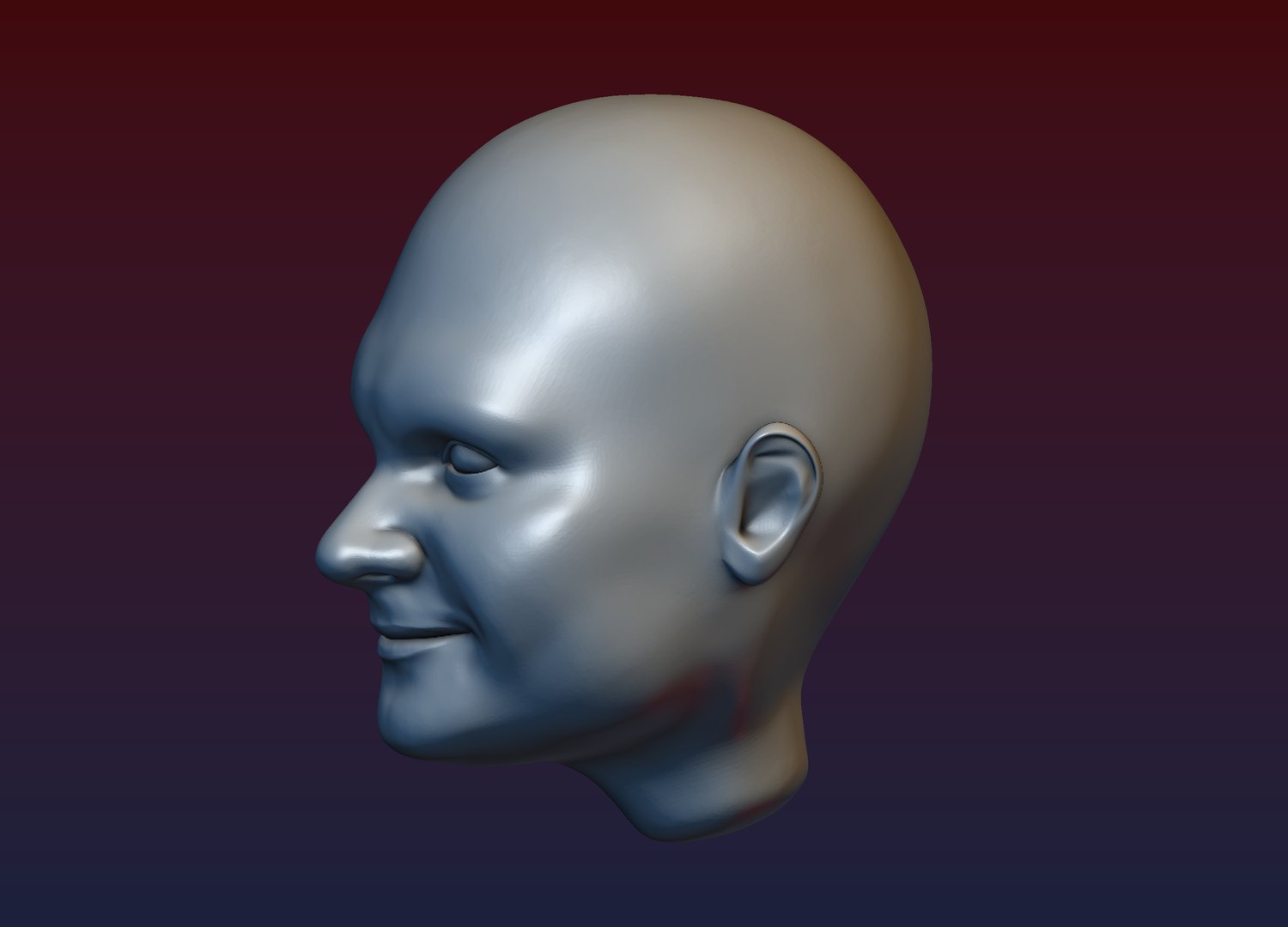 Male Head 5 Bald Head 3D Model - TurboSquid 1889193