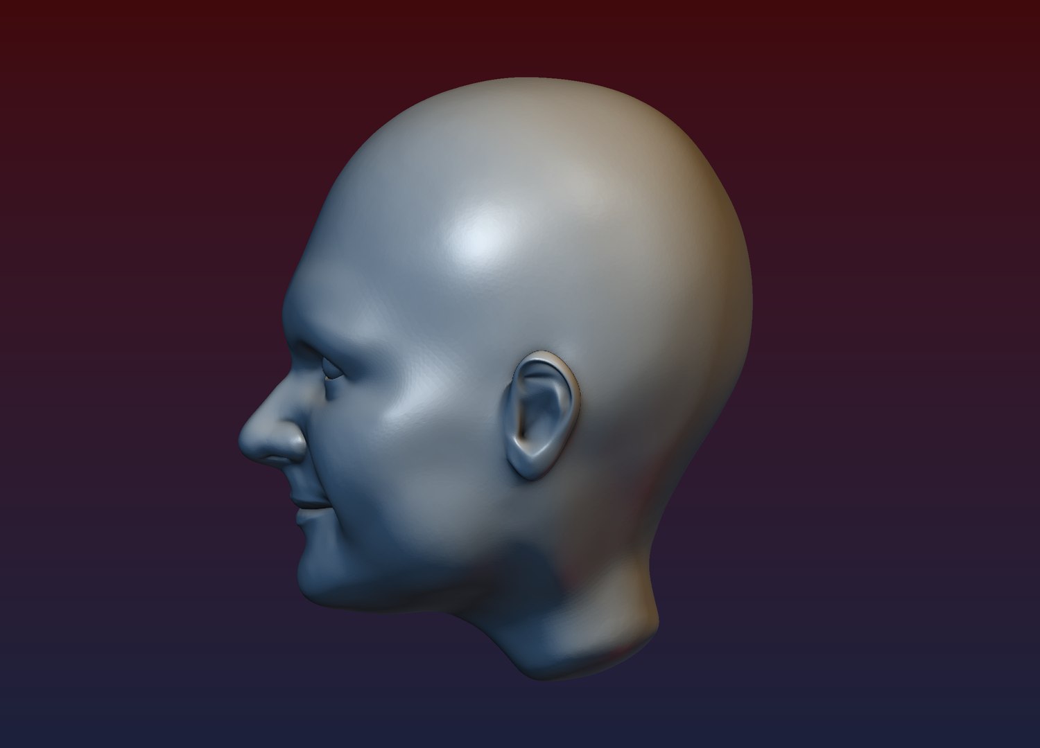 Male Head 5 Bald Head 3D Model - TurboSquid 1889193