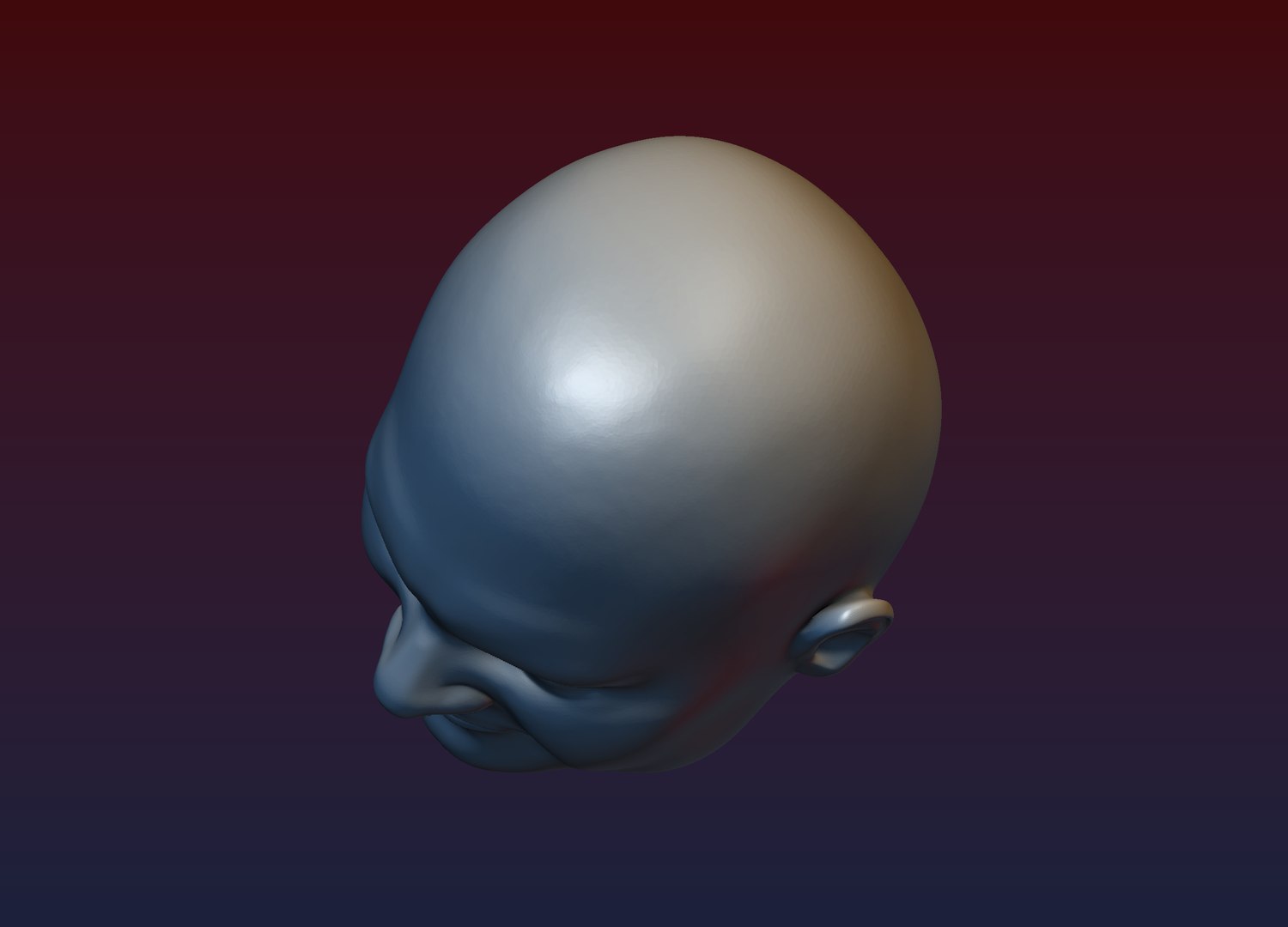 Male Head 5 Bald Head 3D Model - TurboSquid 1889193