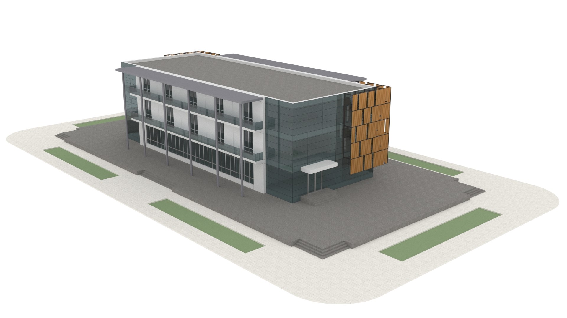 3D Modern Realistic Building - TurboSquid 2289923