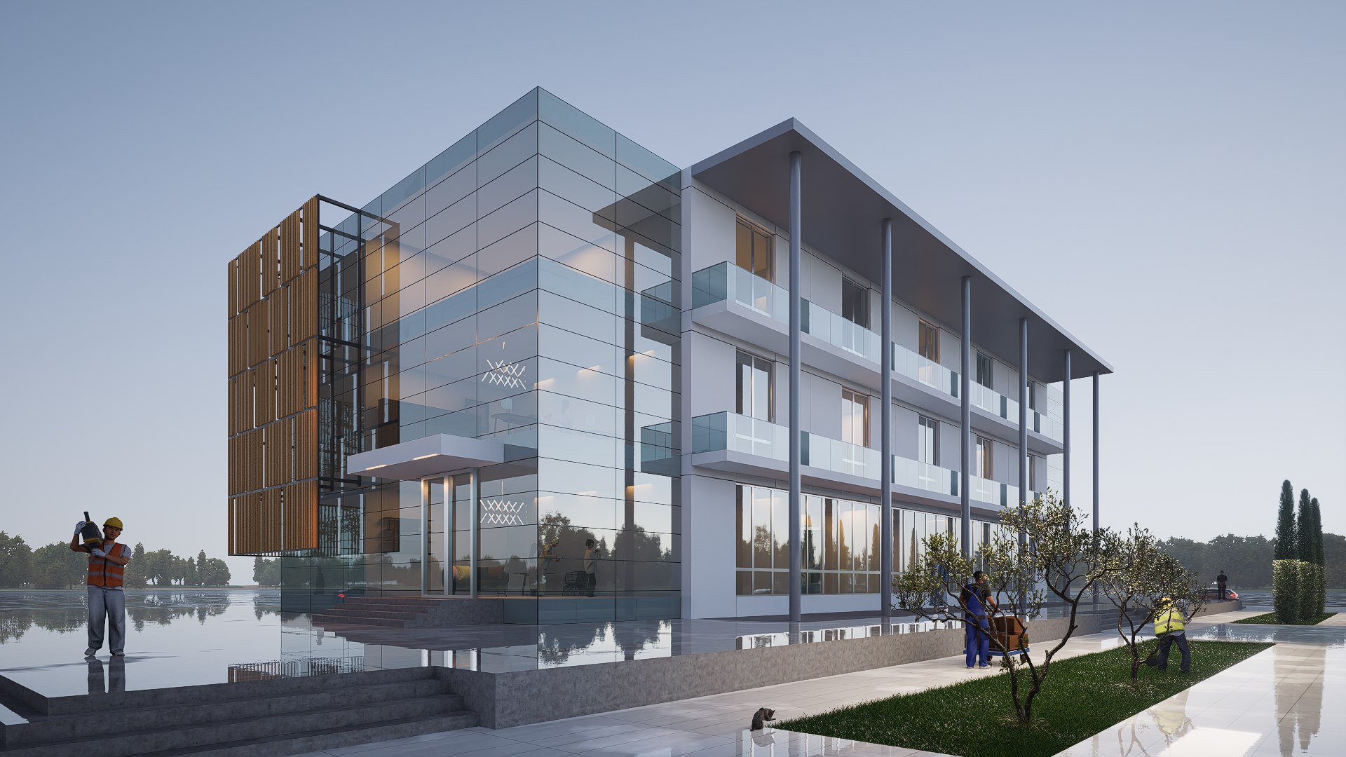 3D Modern Realistic Building - TurboSquid 2289923