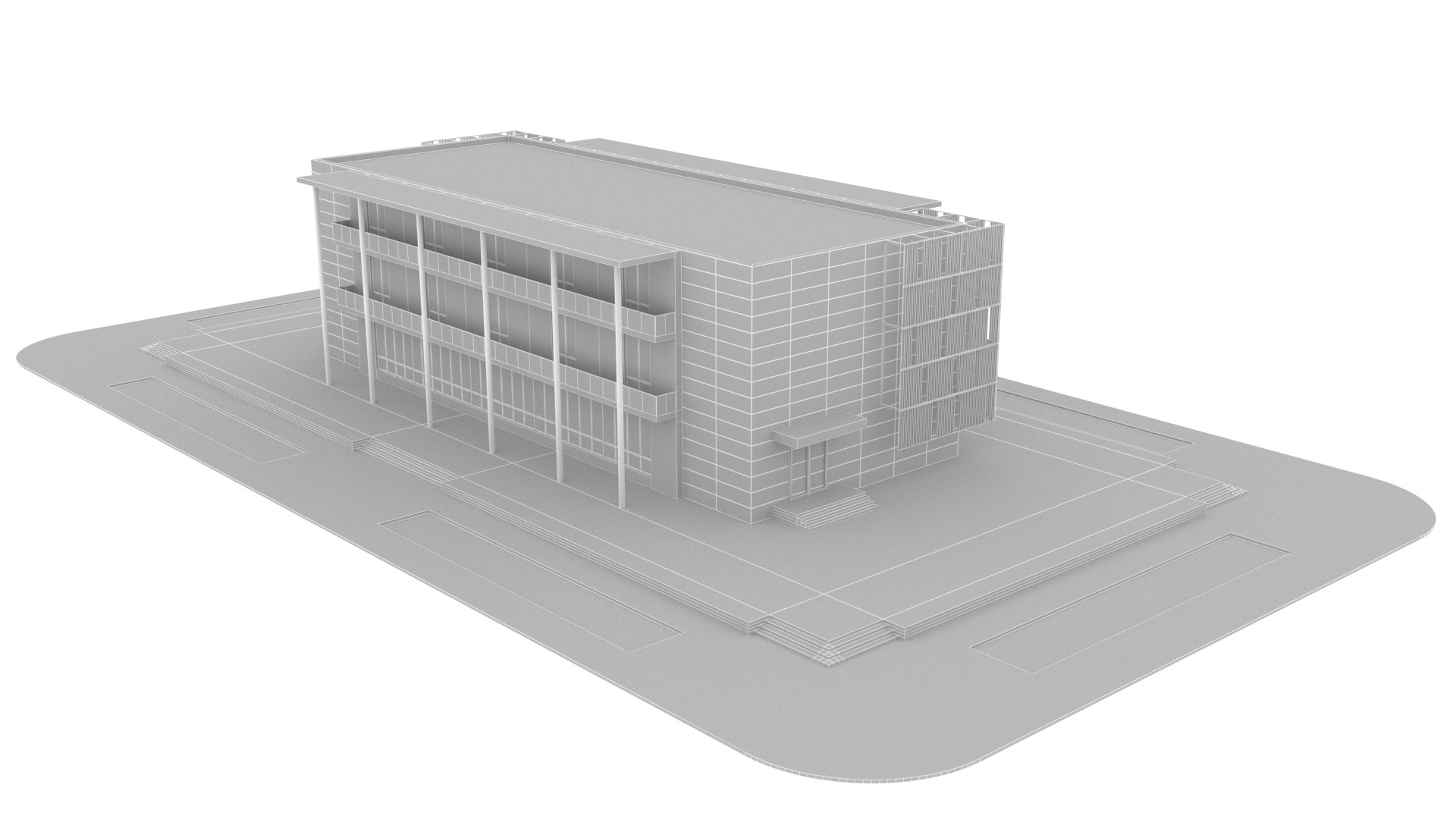 3D Modern Realistic Building - TurboSquid 2289923