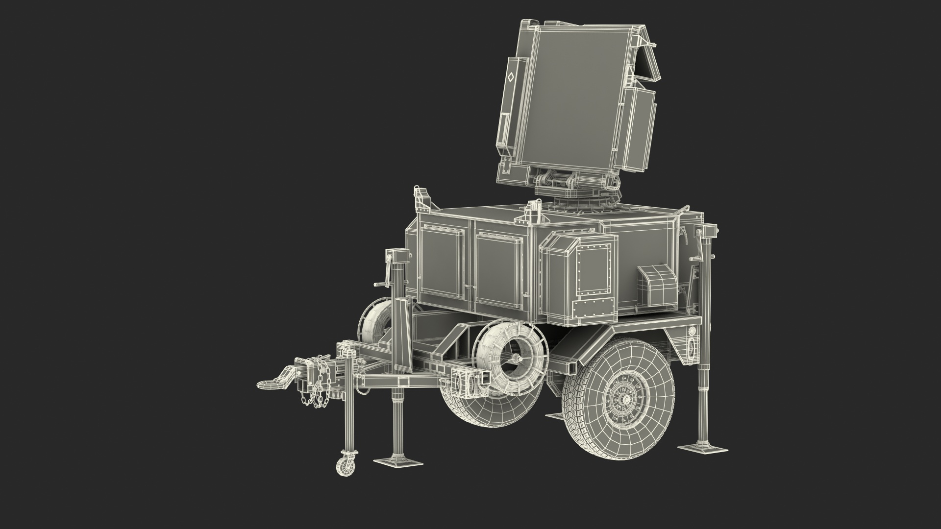 MPQ-64 Sentinel Radar Sand Color Rigged 3D Model - TurboSquid 1930118