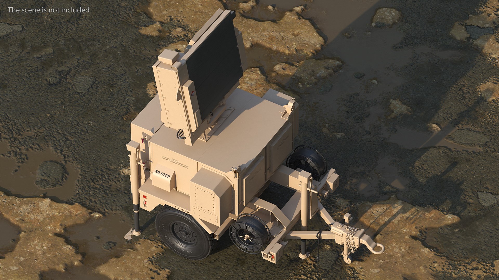 MPQ-64 Sentinel Radar Sand Color Rigged 3D Model - TurboSquid 1930118