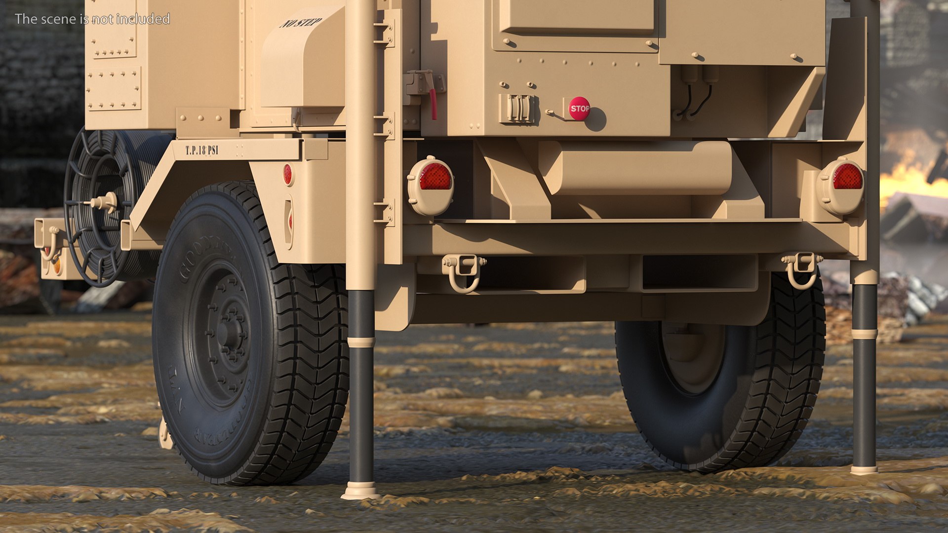 MPQ-64 Sentinel Radar Sand Color Rigged 3D Model - TurboSquid 1930118