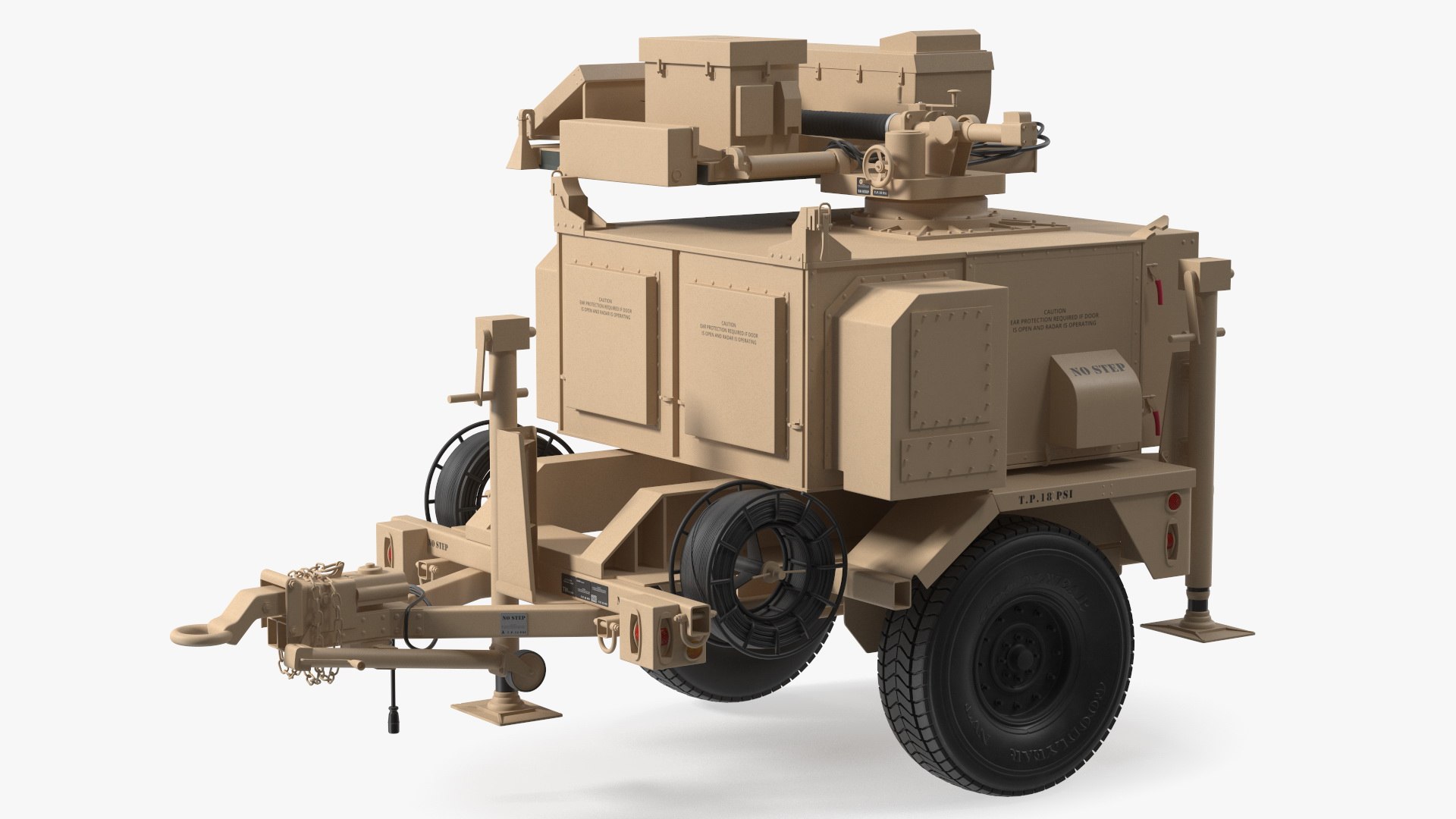 MPQ-64 Sentinel Radar Sand Color Rigged 3D Model - TurboSquid 1930118