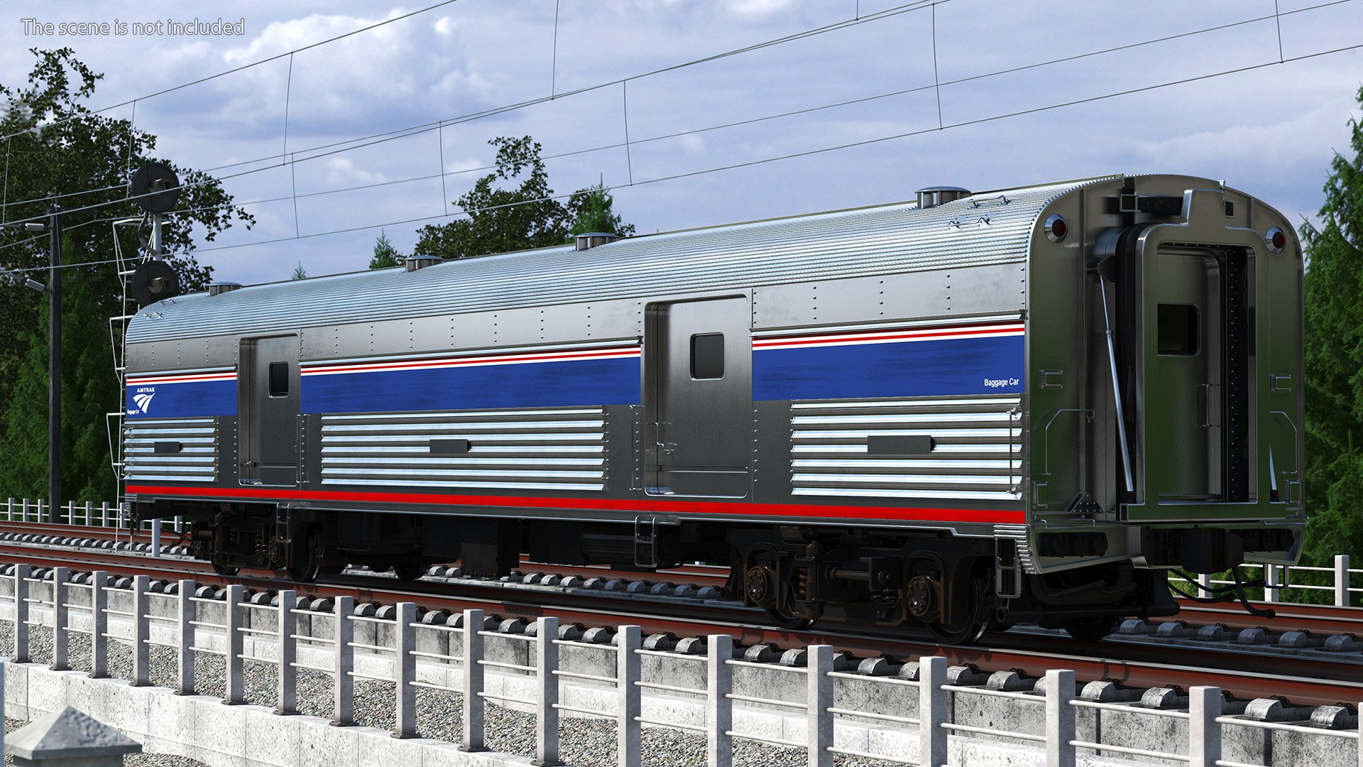 3D Baggage Car Amtrak - TurboSquid 2154644