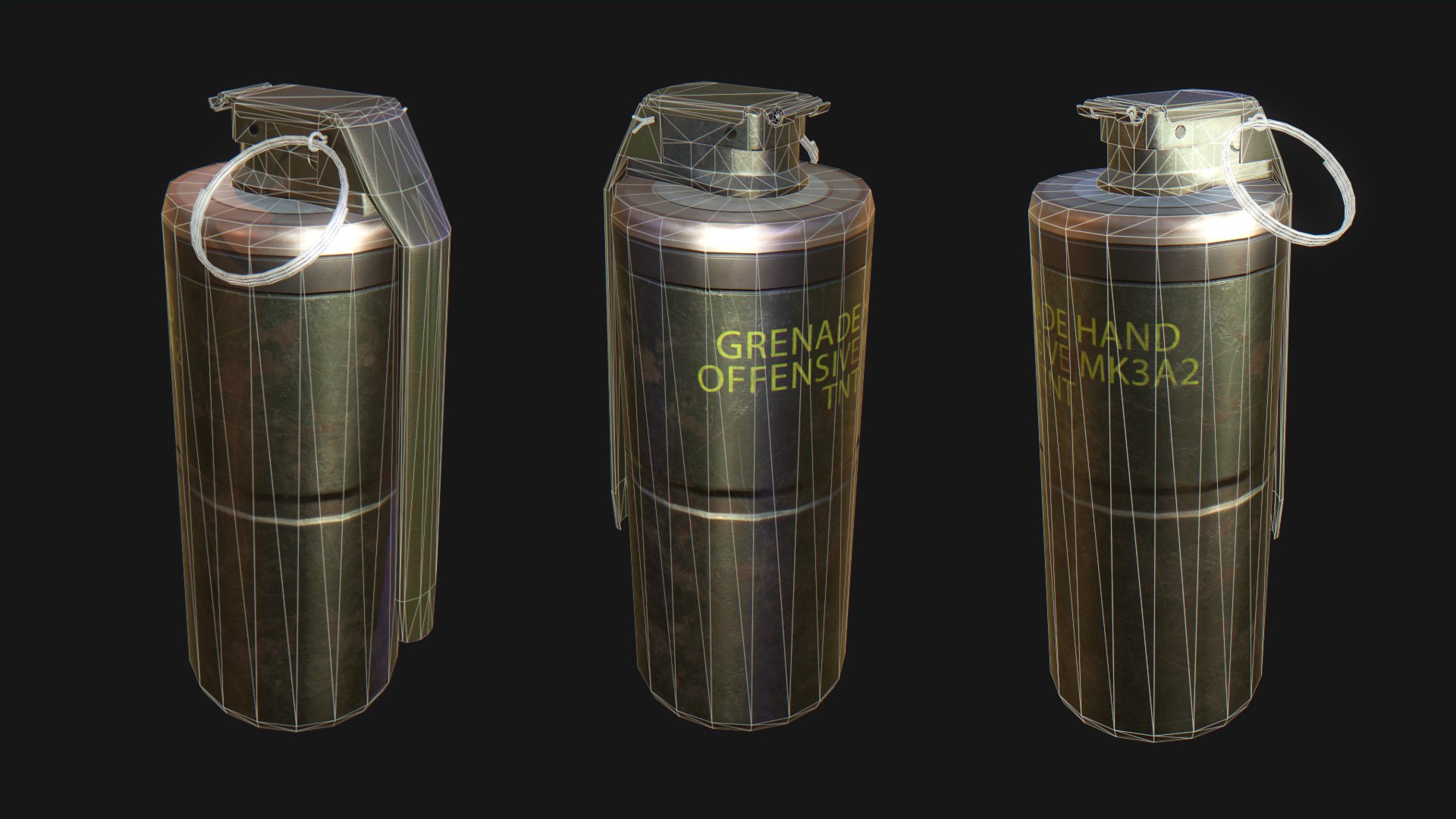 3D Frag Grenade MK3A2 - TurboSquid 2068486