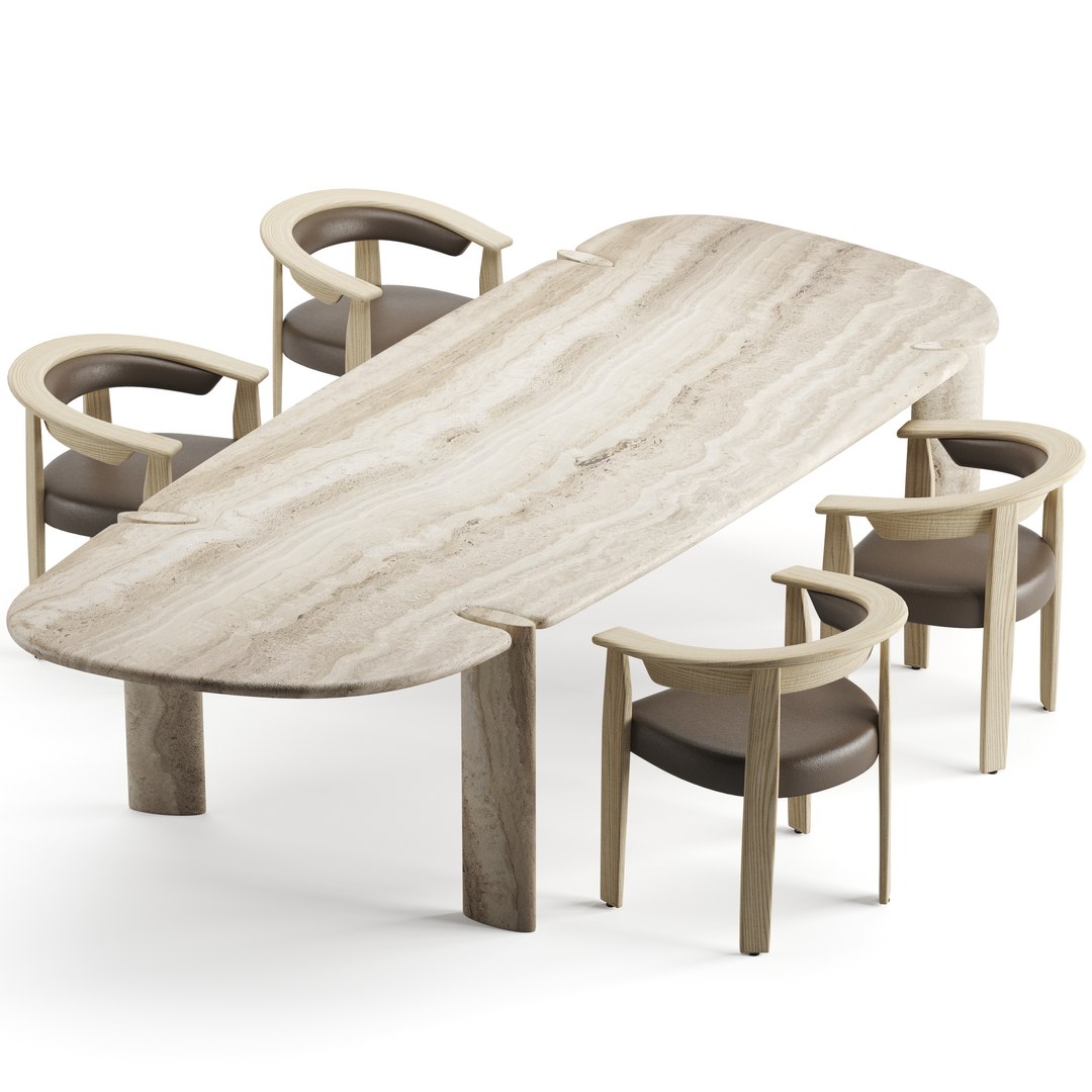 Baxter Dining Set 1 3D - TurboSquid 2350119