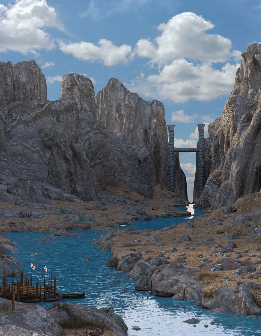 Fantasy River 3D Model - TurboSquid 1302506