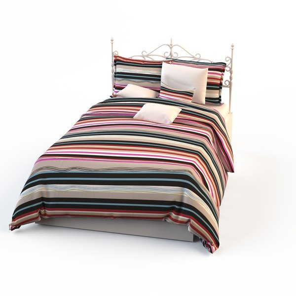 linens bed 3d model