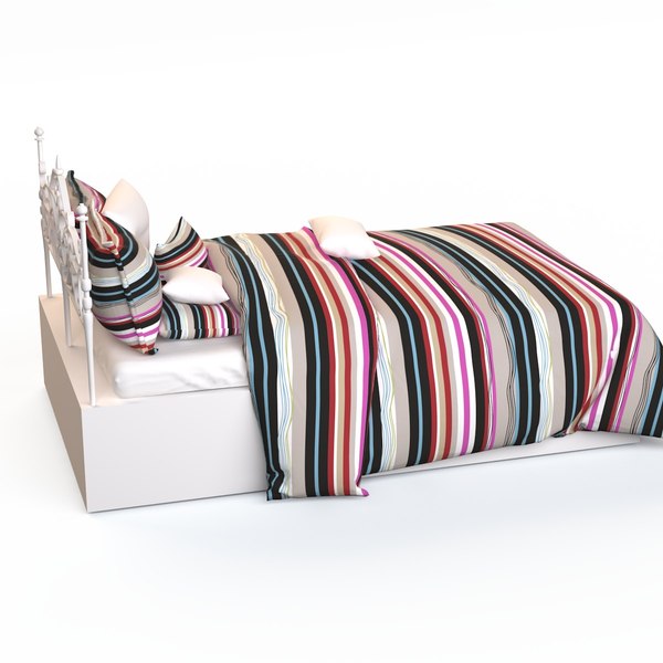 linens bed 3d model
