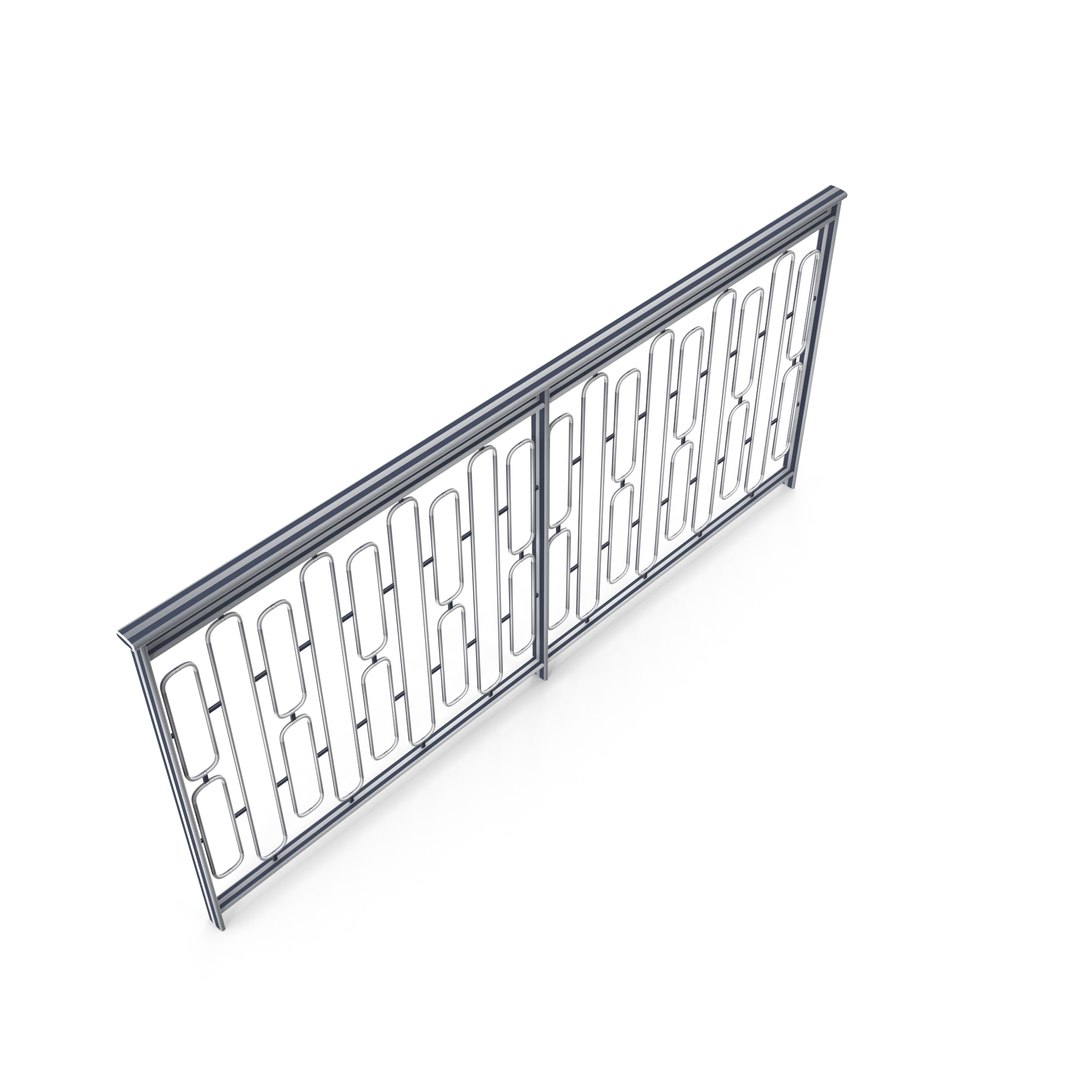 3D Model Metal Fencing Barrier Models For Gardens And Sidewalk ...
