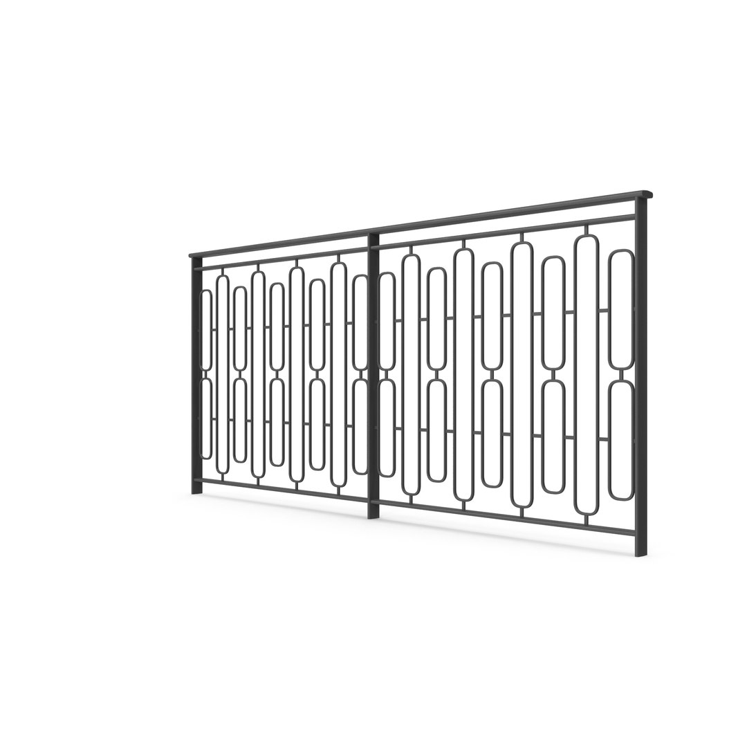 3D Model Metal Fencing Barrier Models For Gardens And Sidewalk ...