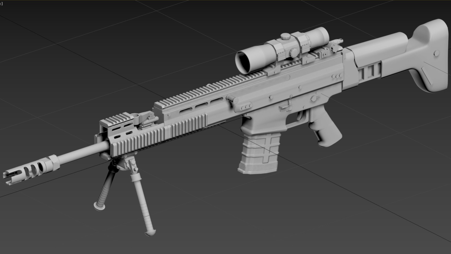 Fn Scar Sv Sniper 3D Model - TurboSquid 1491218