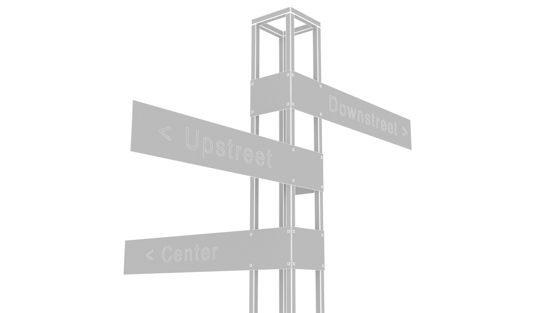 3D Model Outdoor Wayfinding Signs - TurboSquid 2292261