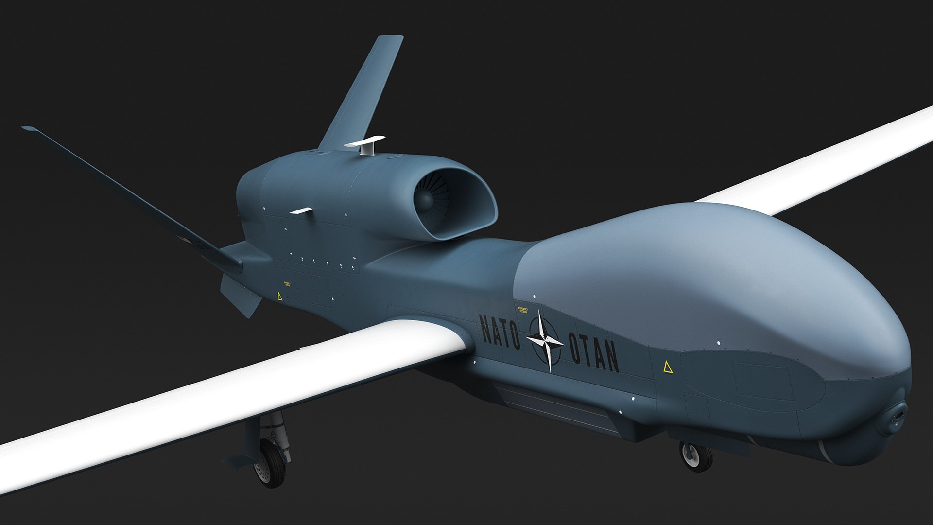 RQ-4D Phoenix Global Hawk Drone Rigged for Maya 3D model - TurboSquid 2181458