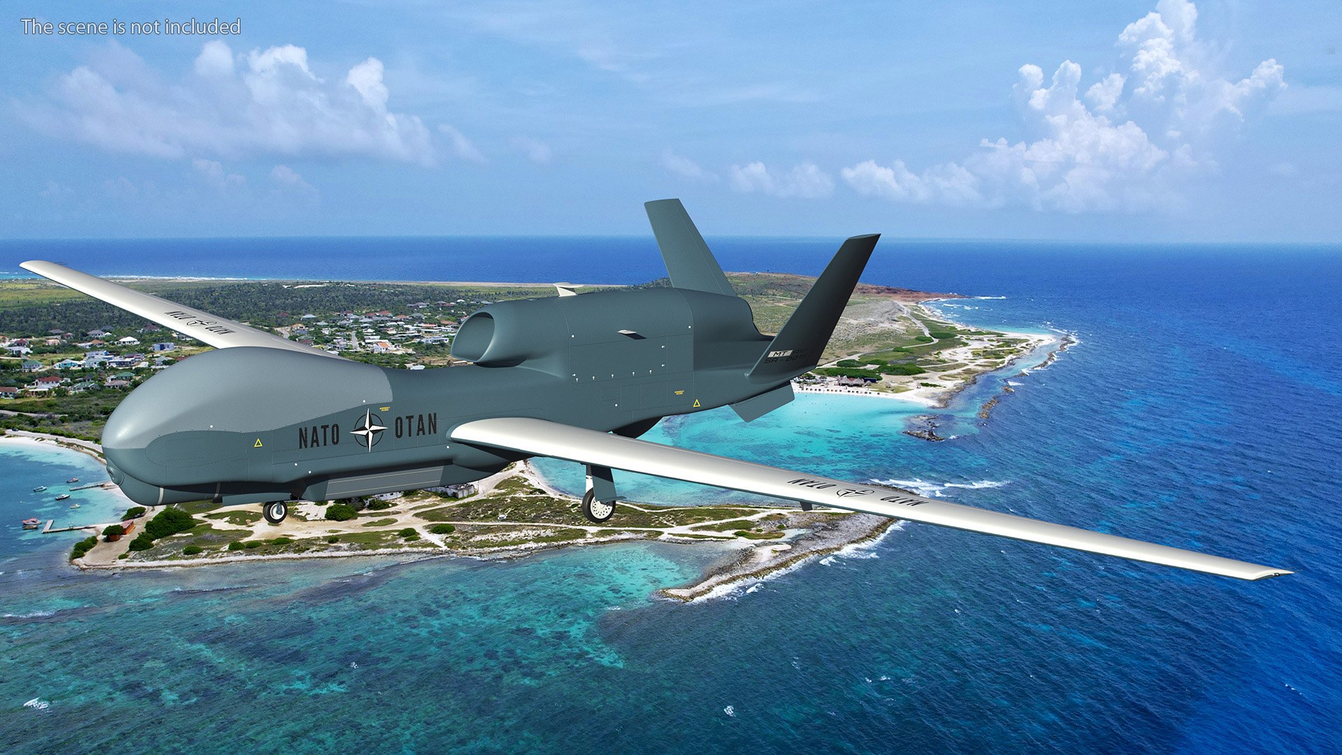 RQ-4D Phoenix Global Hawk Drone Rigged for Maya 3D model - TurboSquid ...