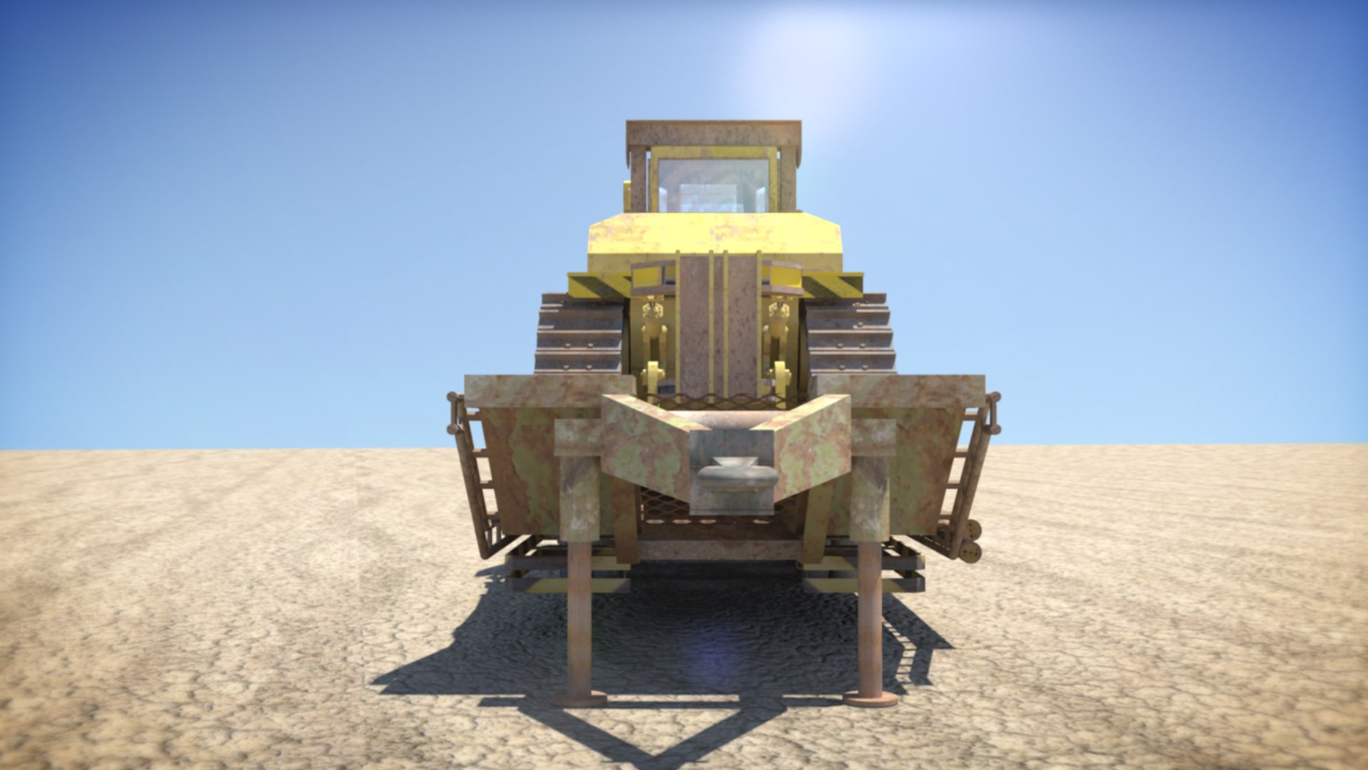 Trailer Bulldozer 3d Obj