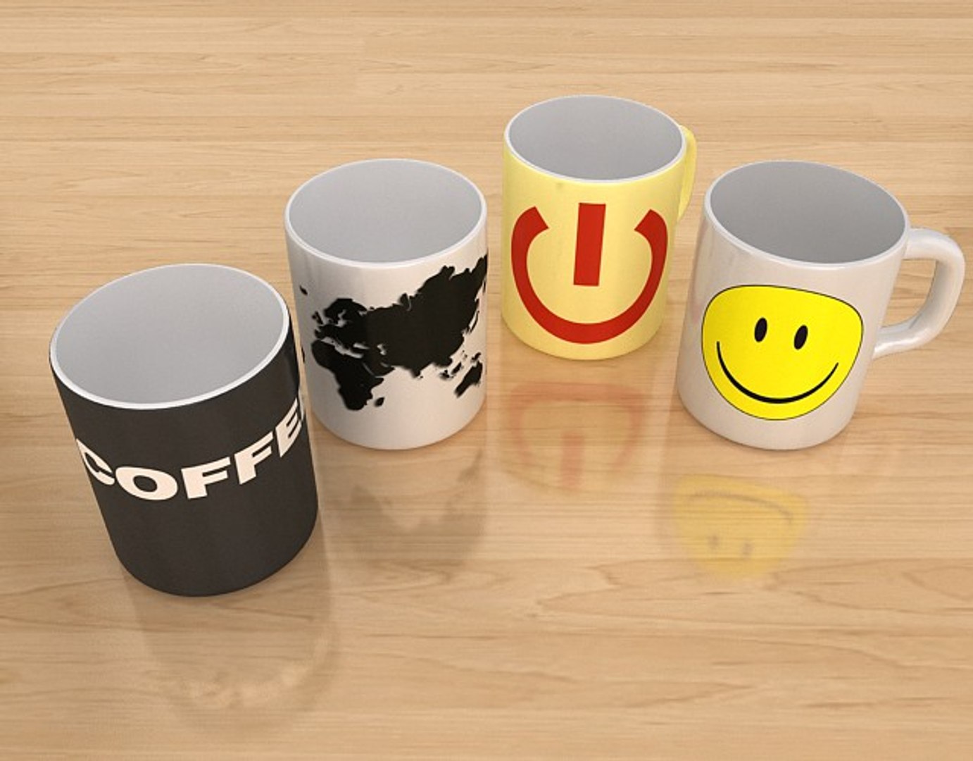 3d model cups