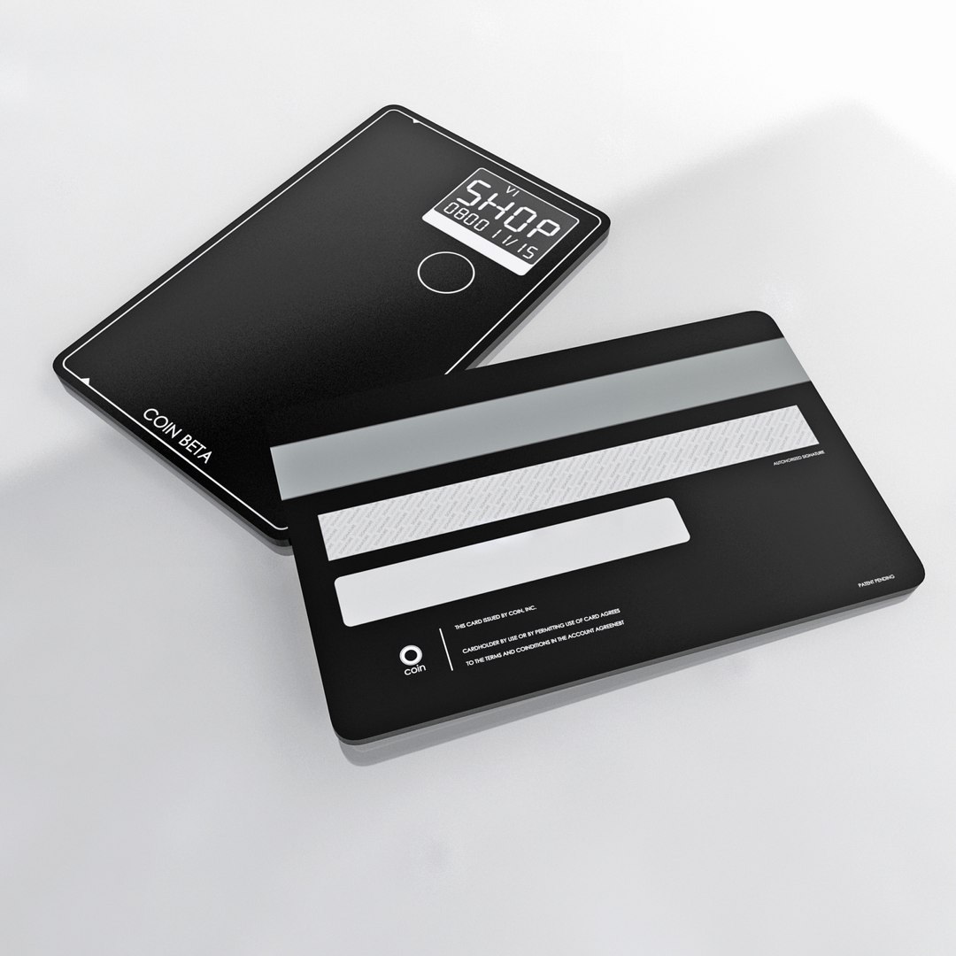 3d Model Coin Credit Card