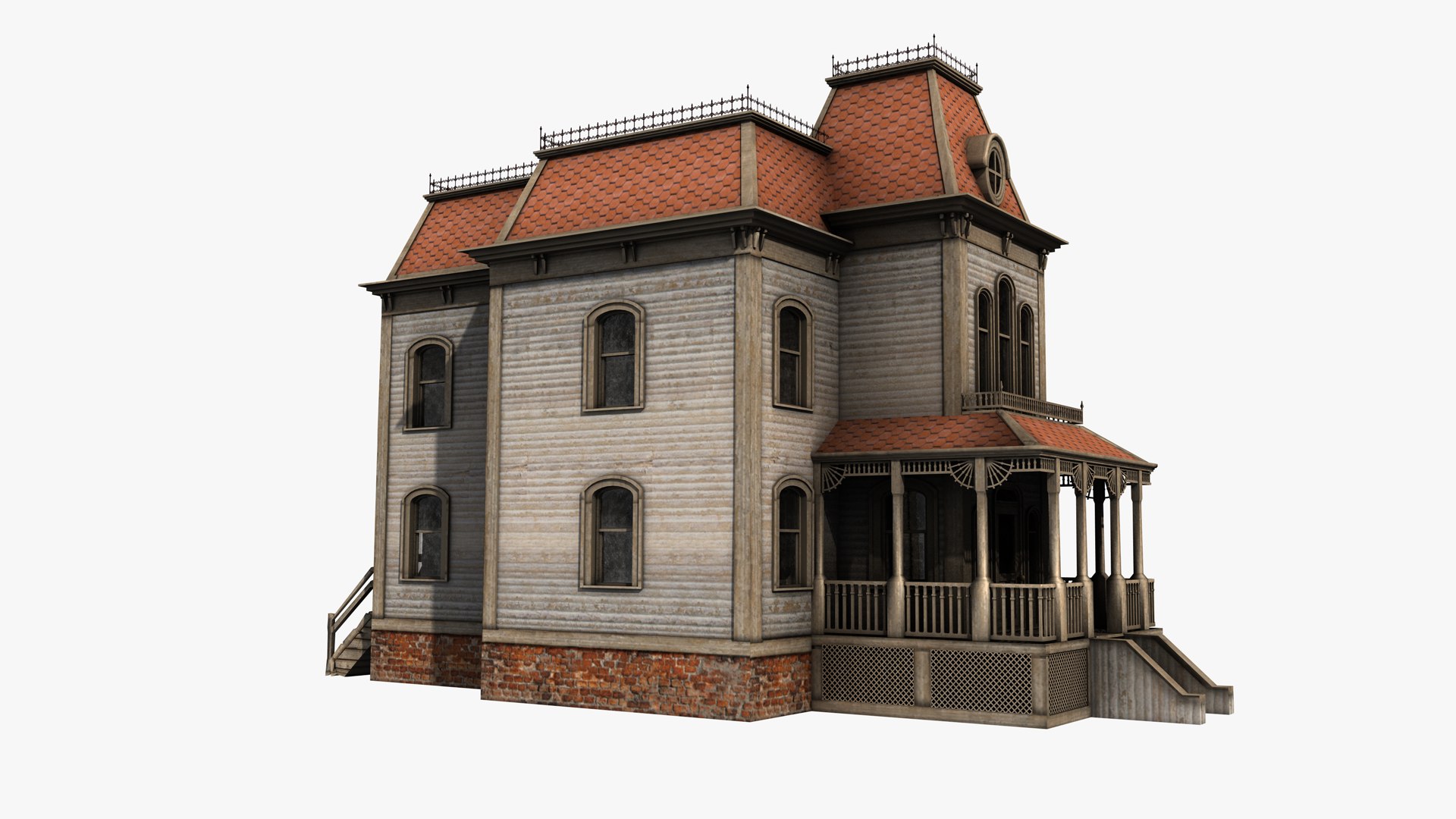realistic bates mansion 3d model