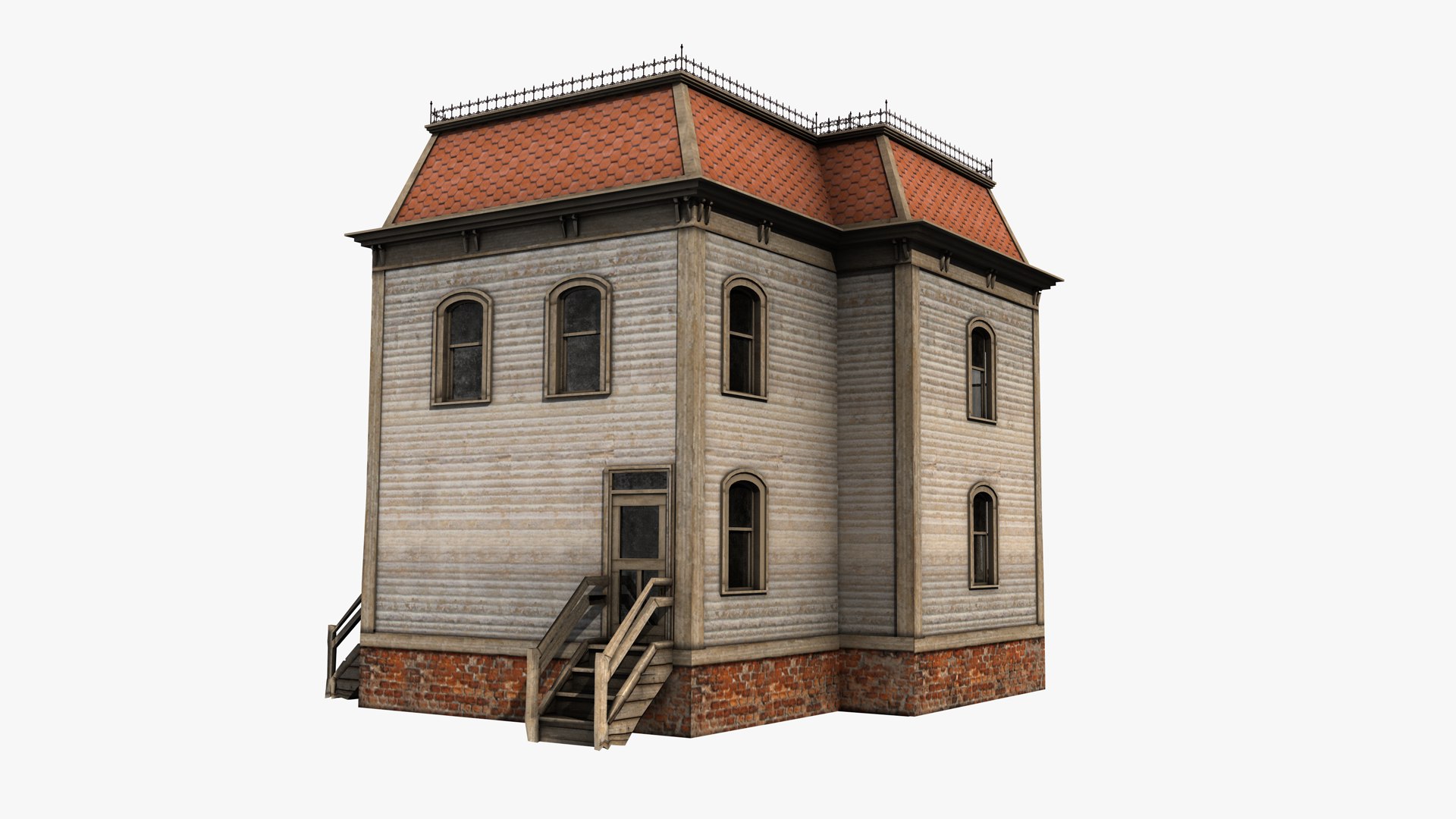 realistic bates mansion 3d model