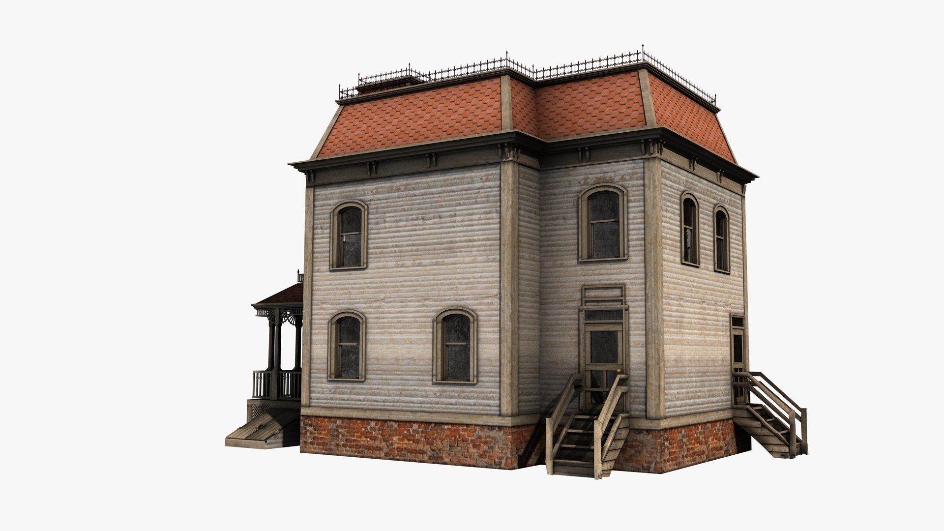 realistic bates mansion 3d model