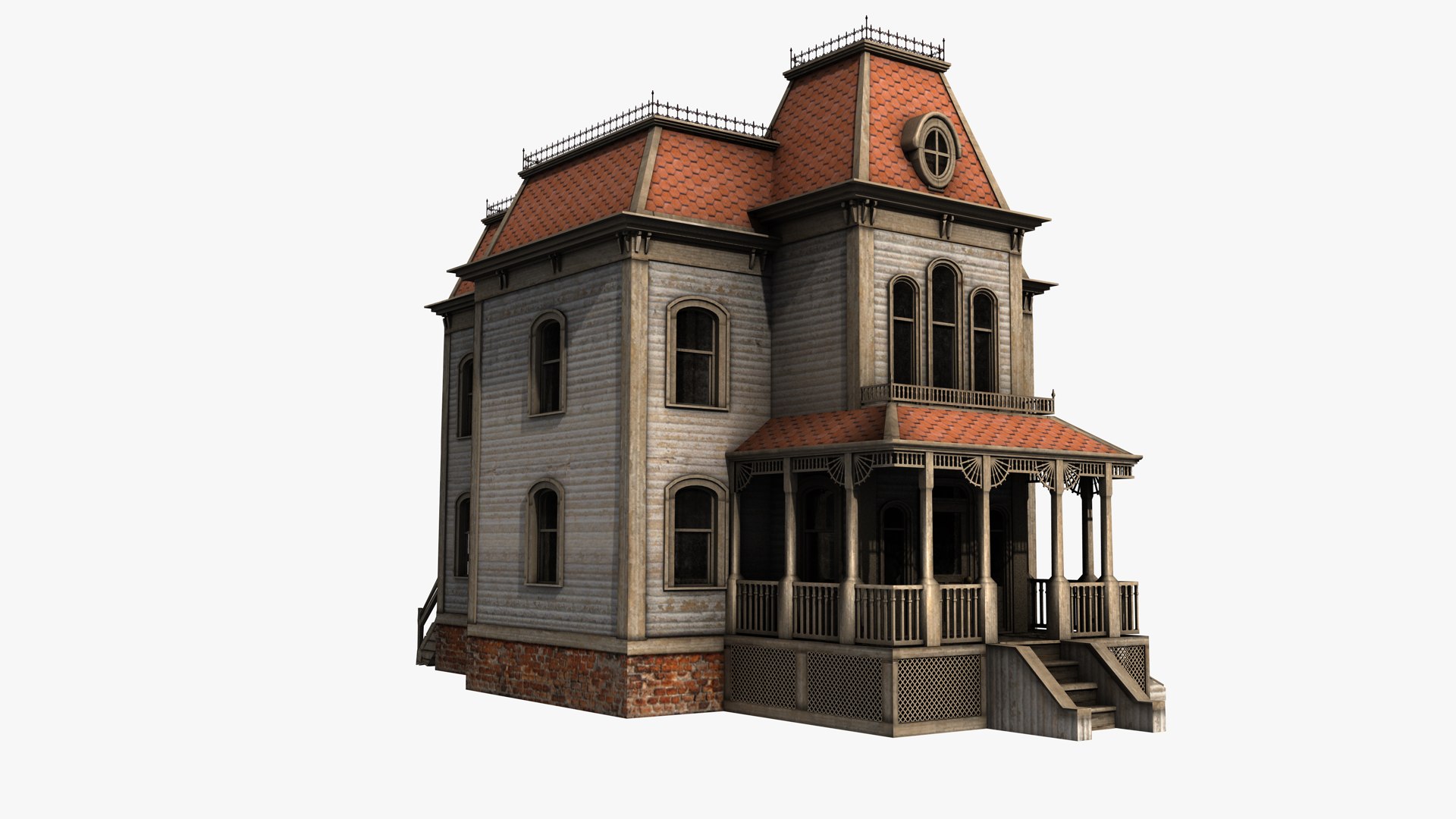 realistic bates mansion 3d model