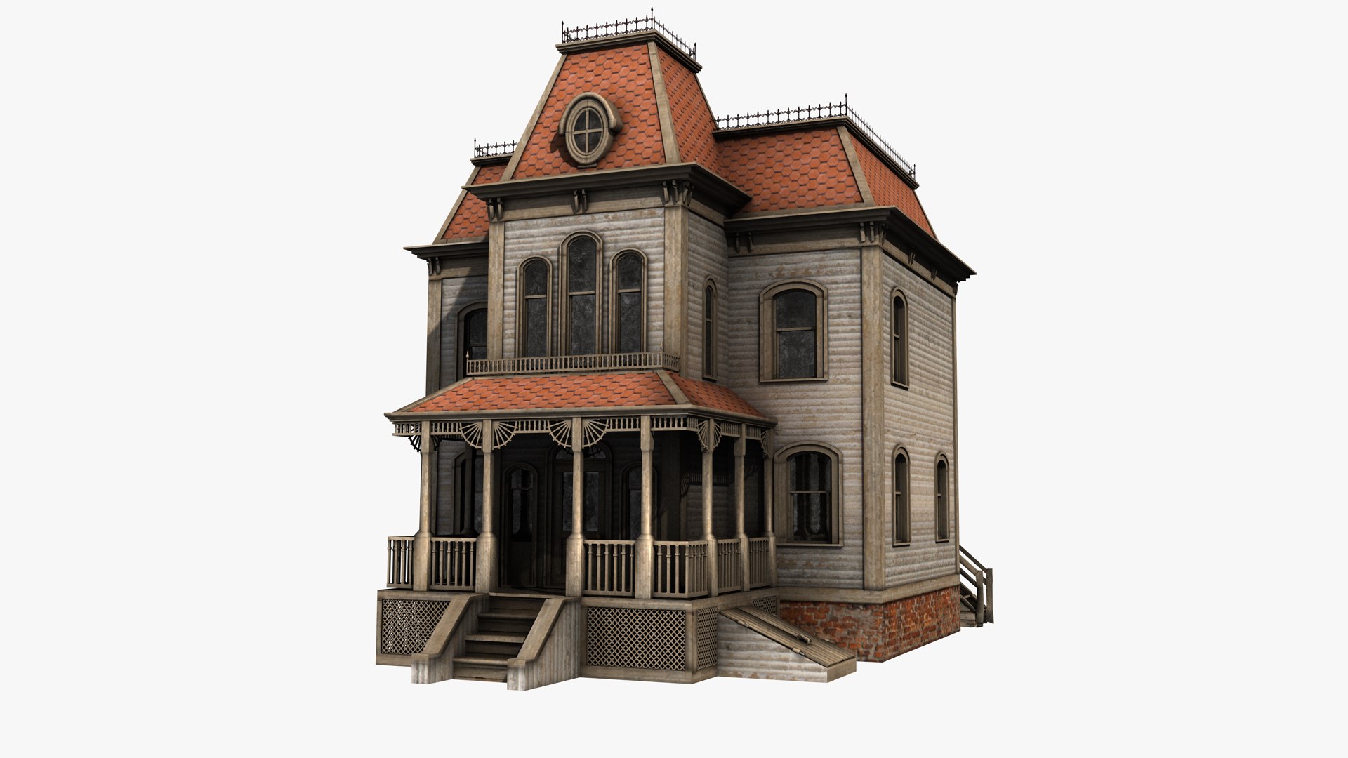 realistic bates mansion 3d model