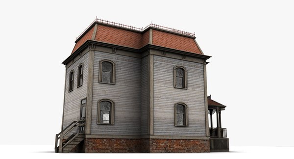 realistic bates mansion 3d model