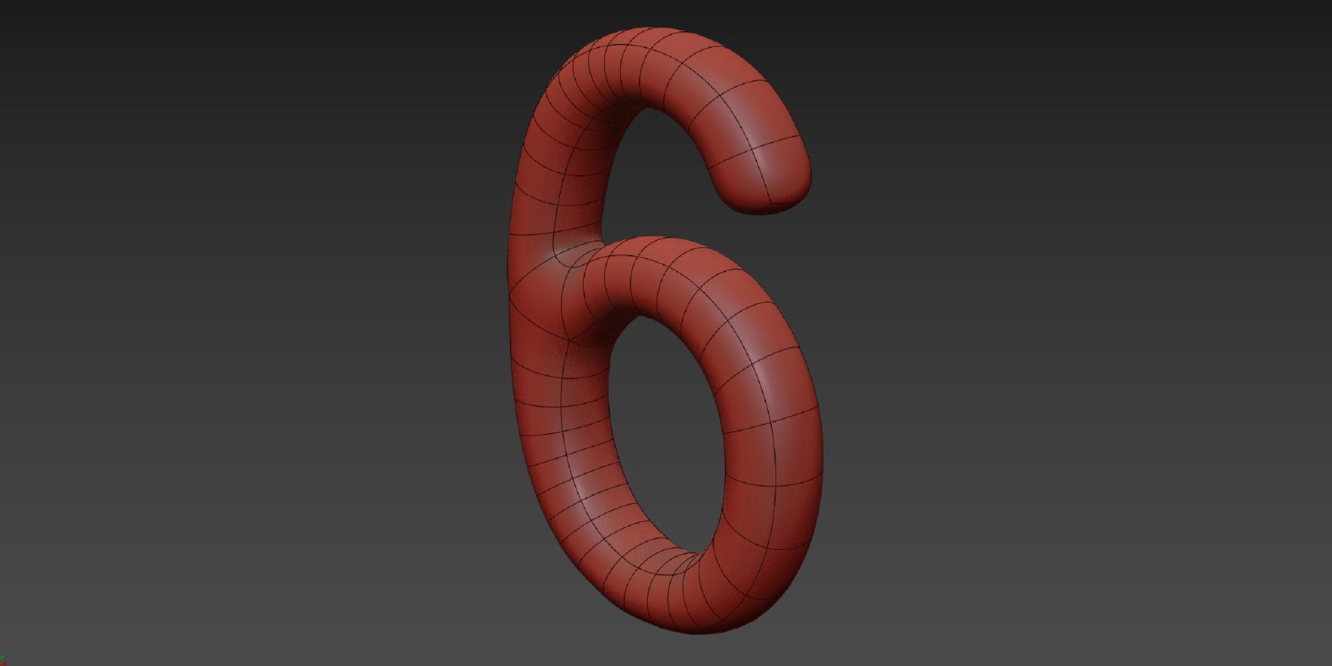 Number 6 Gold 3D - TurboSquid 1866338