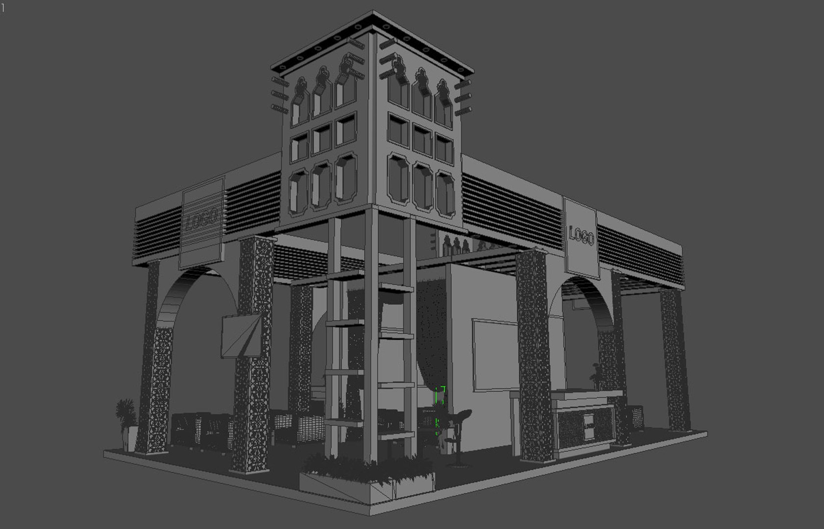 Exhibition Stand-arabic Style 3D Model - TurboSquid 1626385