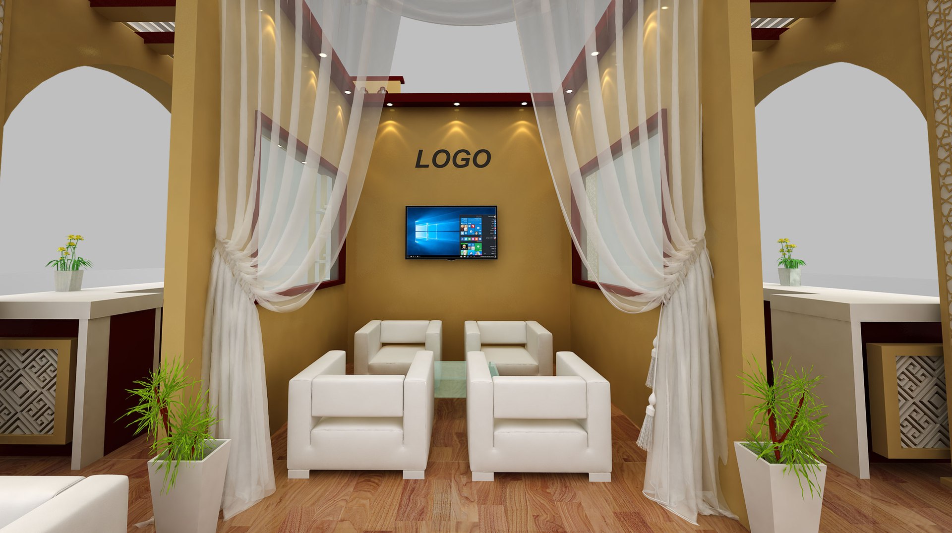 Exhibition Stand-arabic Style 3D Model - TurboSquid 1626385