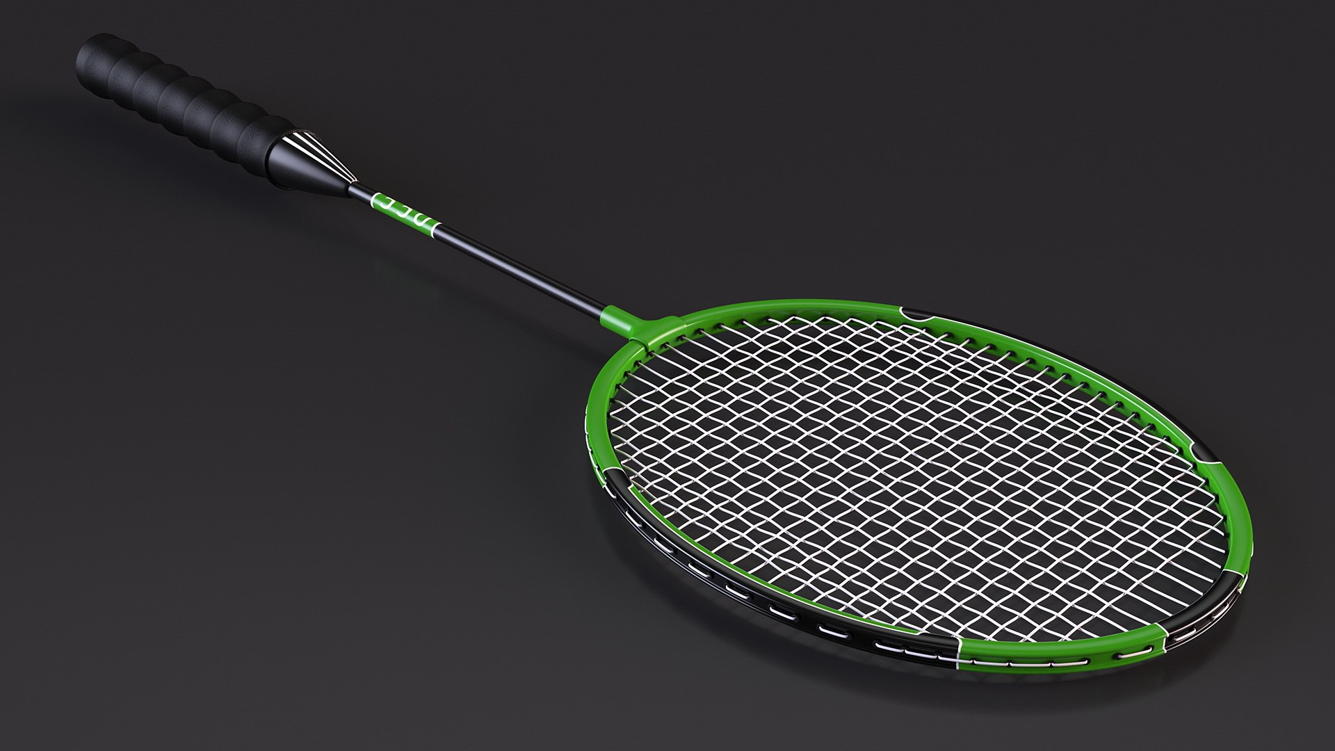 Badminton Racket Green Model - TurboSquid 2146082