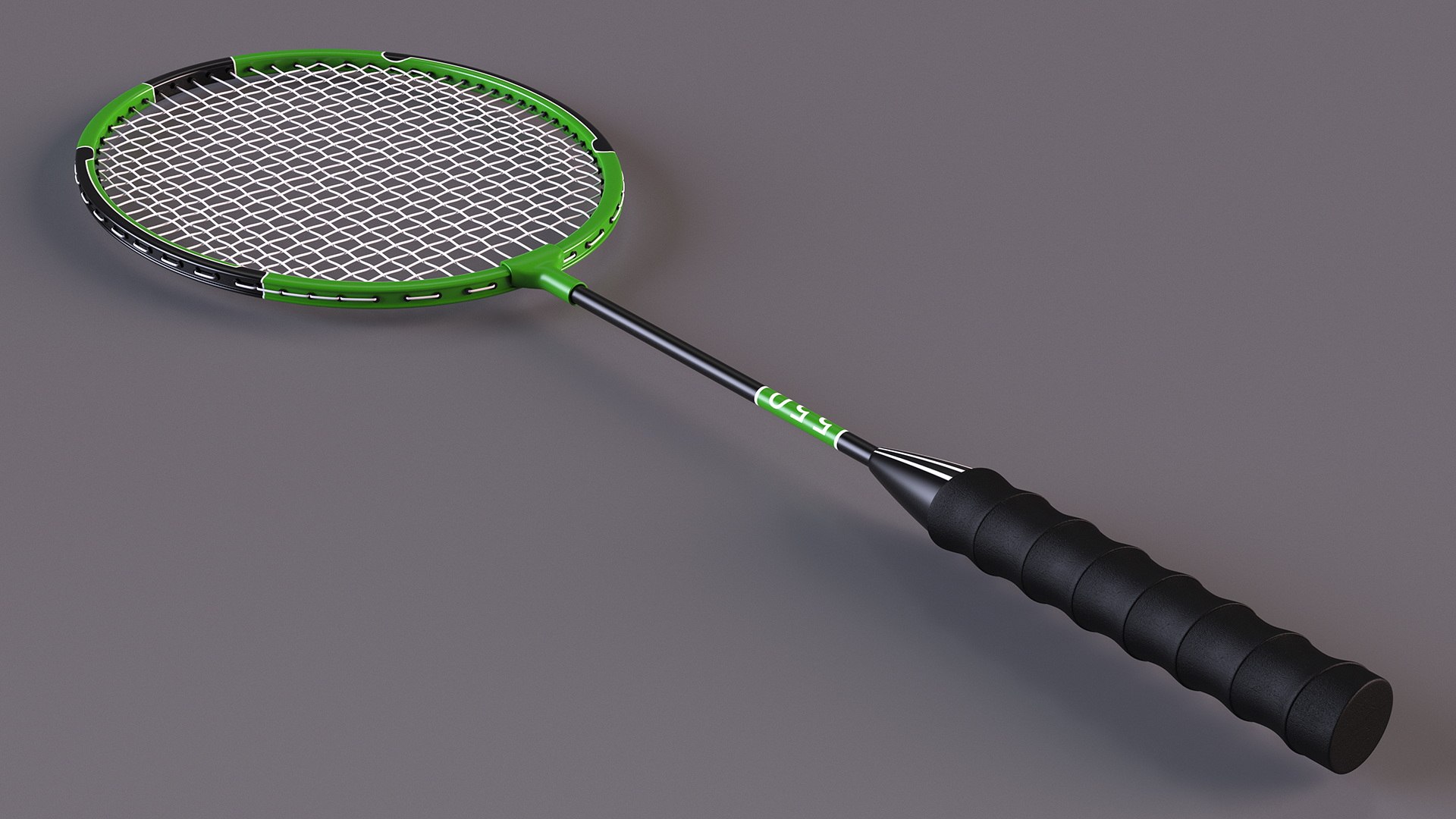 Badminton Racket Green Model - TurboSquid 2146082