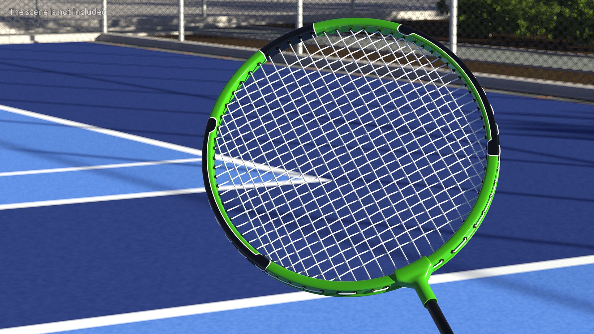 Badminton Racket Green Model - TurboSquid 2146082