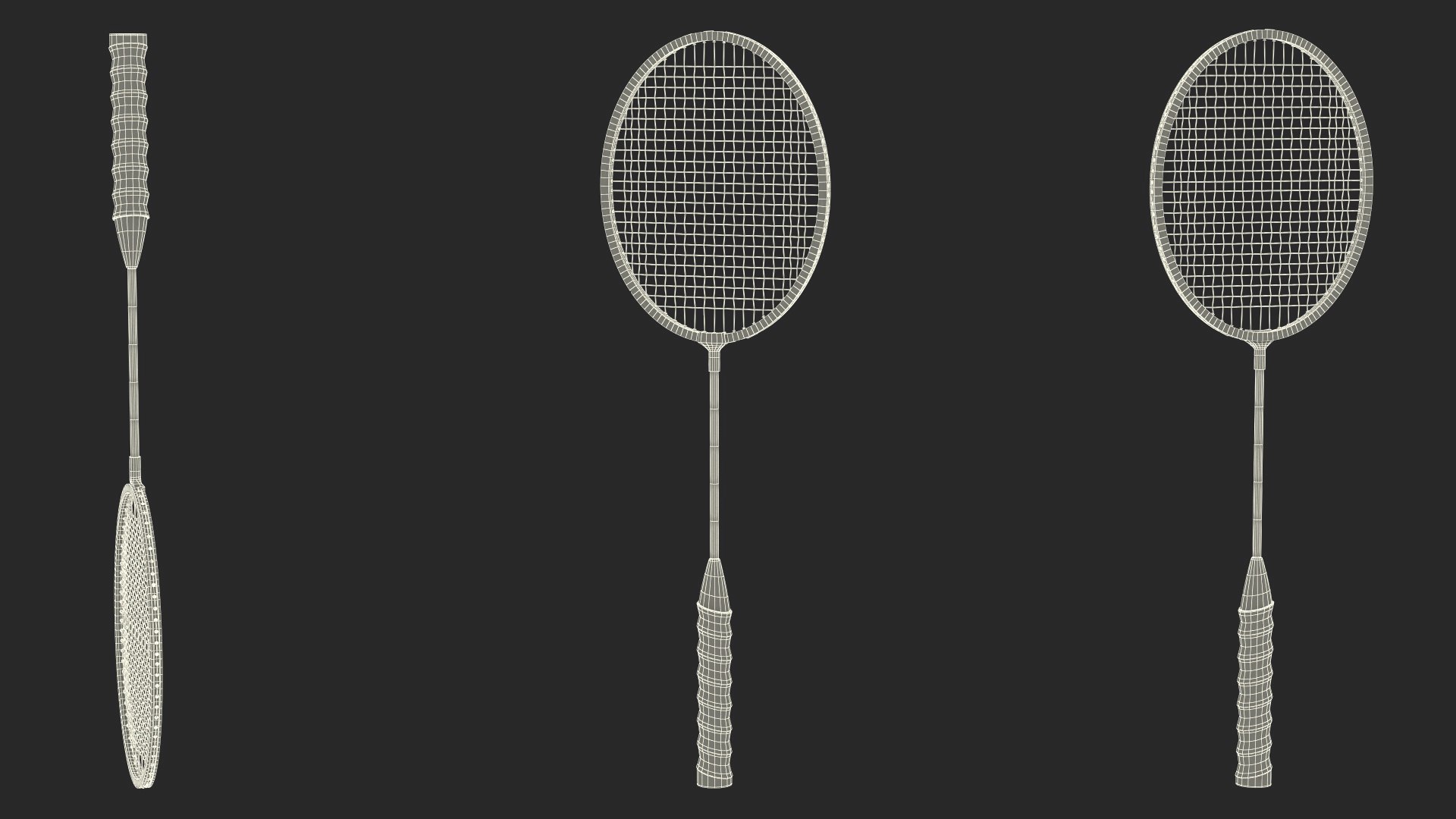 Badminton Racket Green Model - TurboSquid 2146082