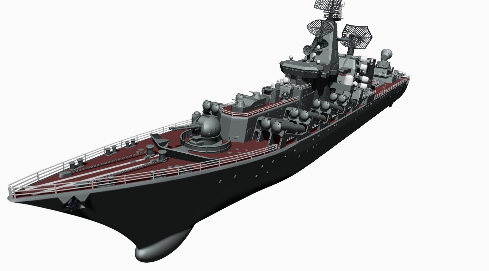 3D Warship Moskva For 3d Print - TurboSquid 2322602