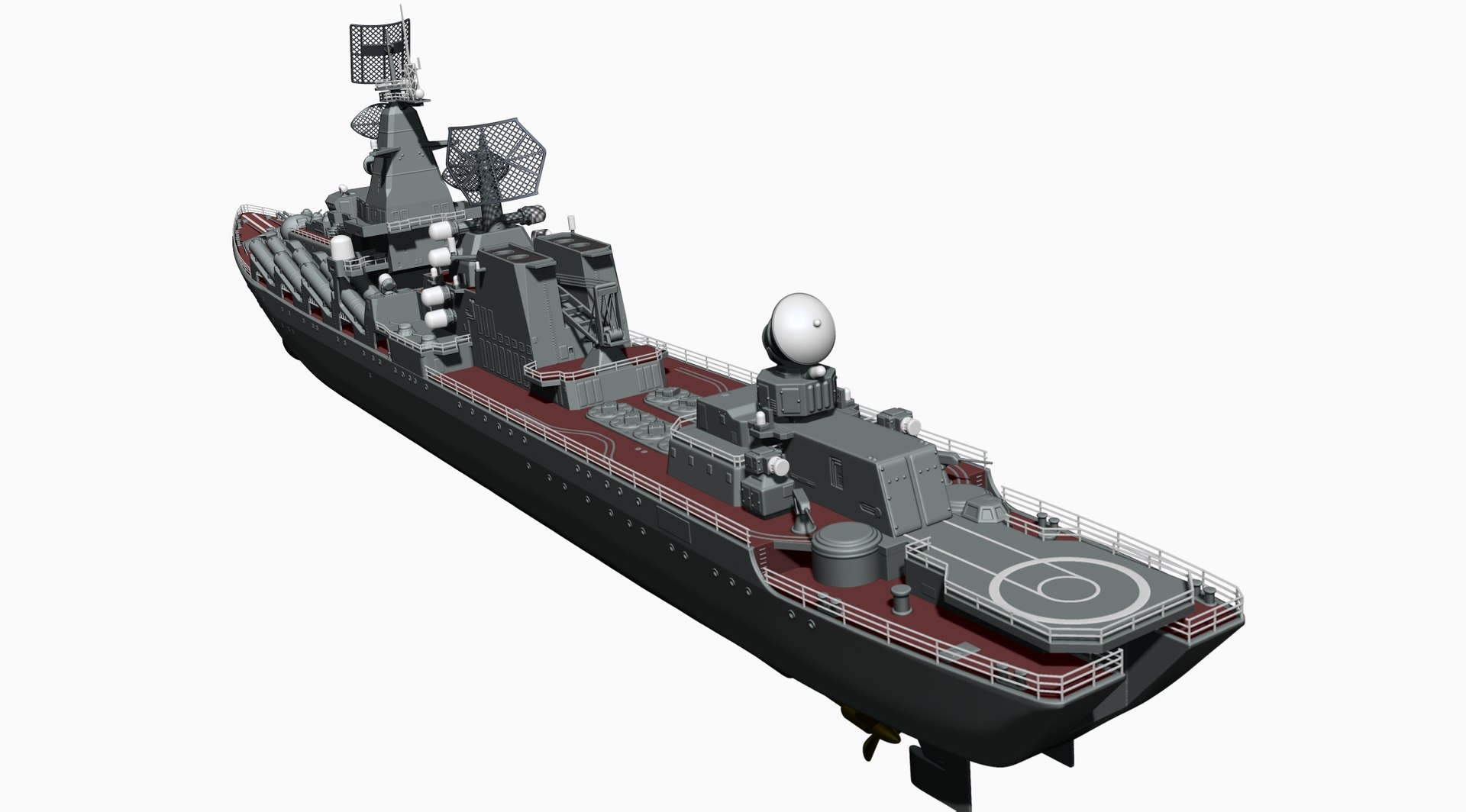 3D Warship Moskva For 3d Print - TurboSquid 2322602