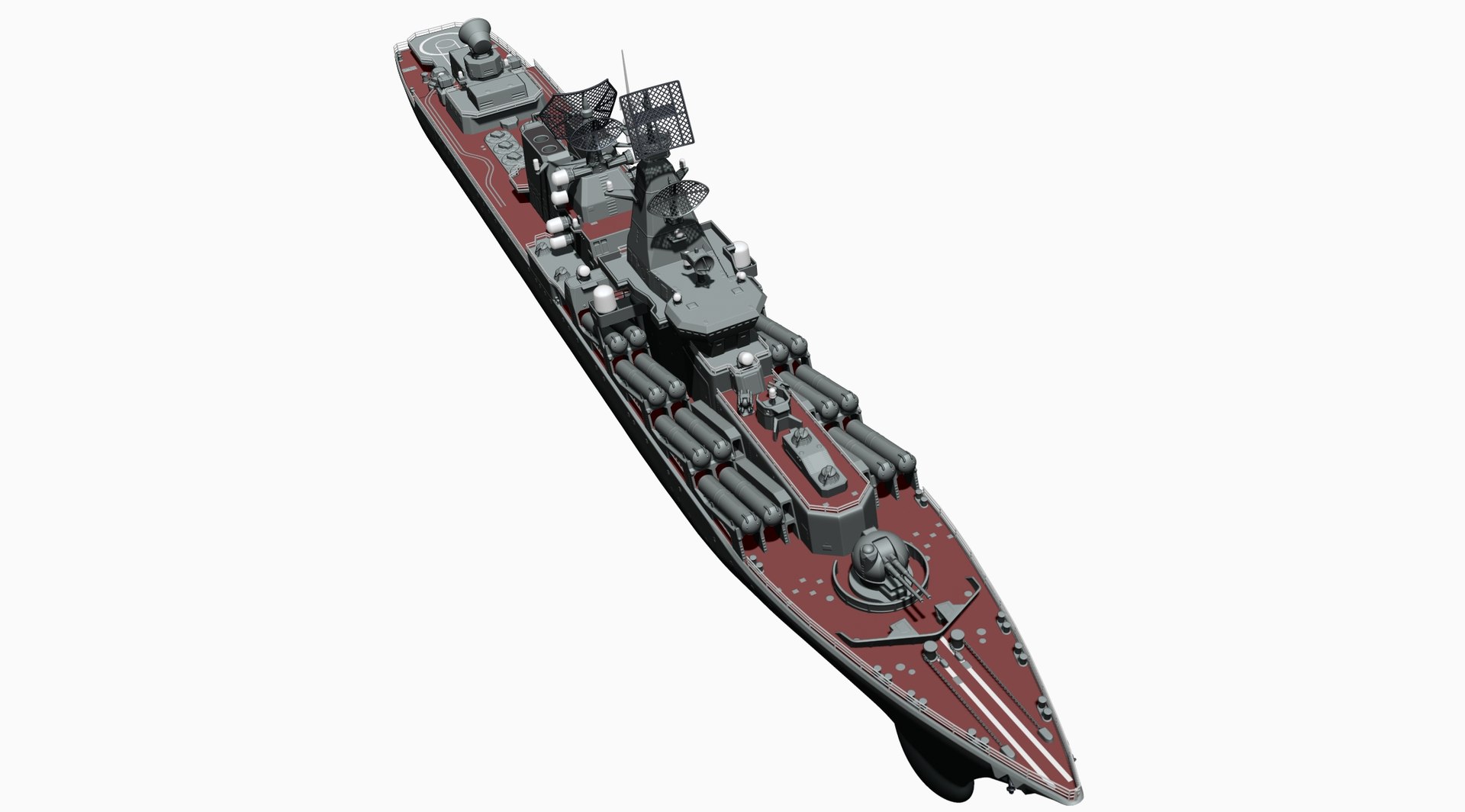 3D Warship Moskva For 3d Print - TurboSquid 2322602