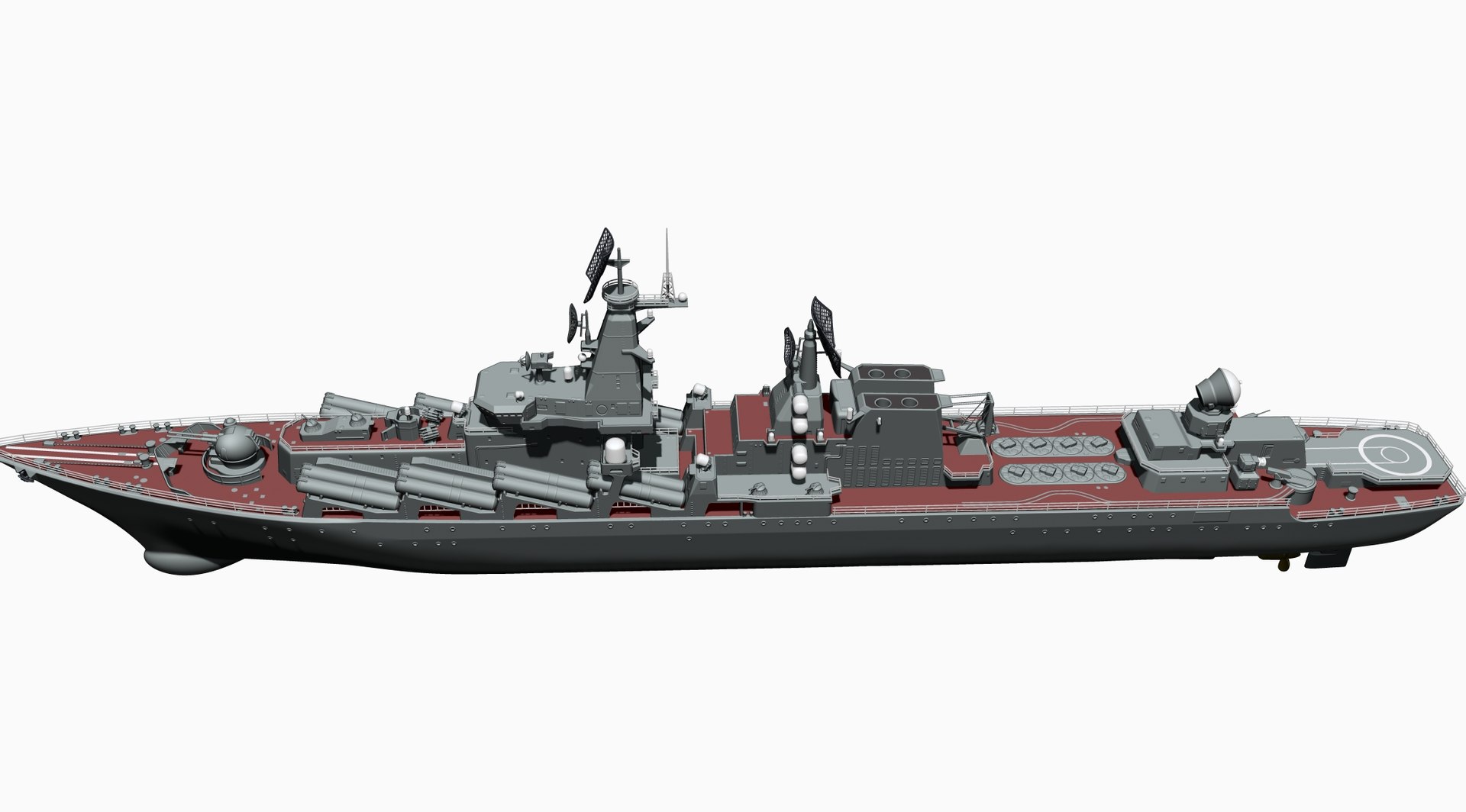 3D Warship Moskva For 3d Print - TurboSquid 2322602
