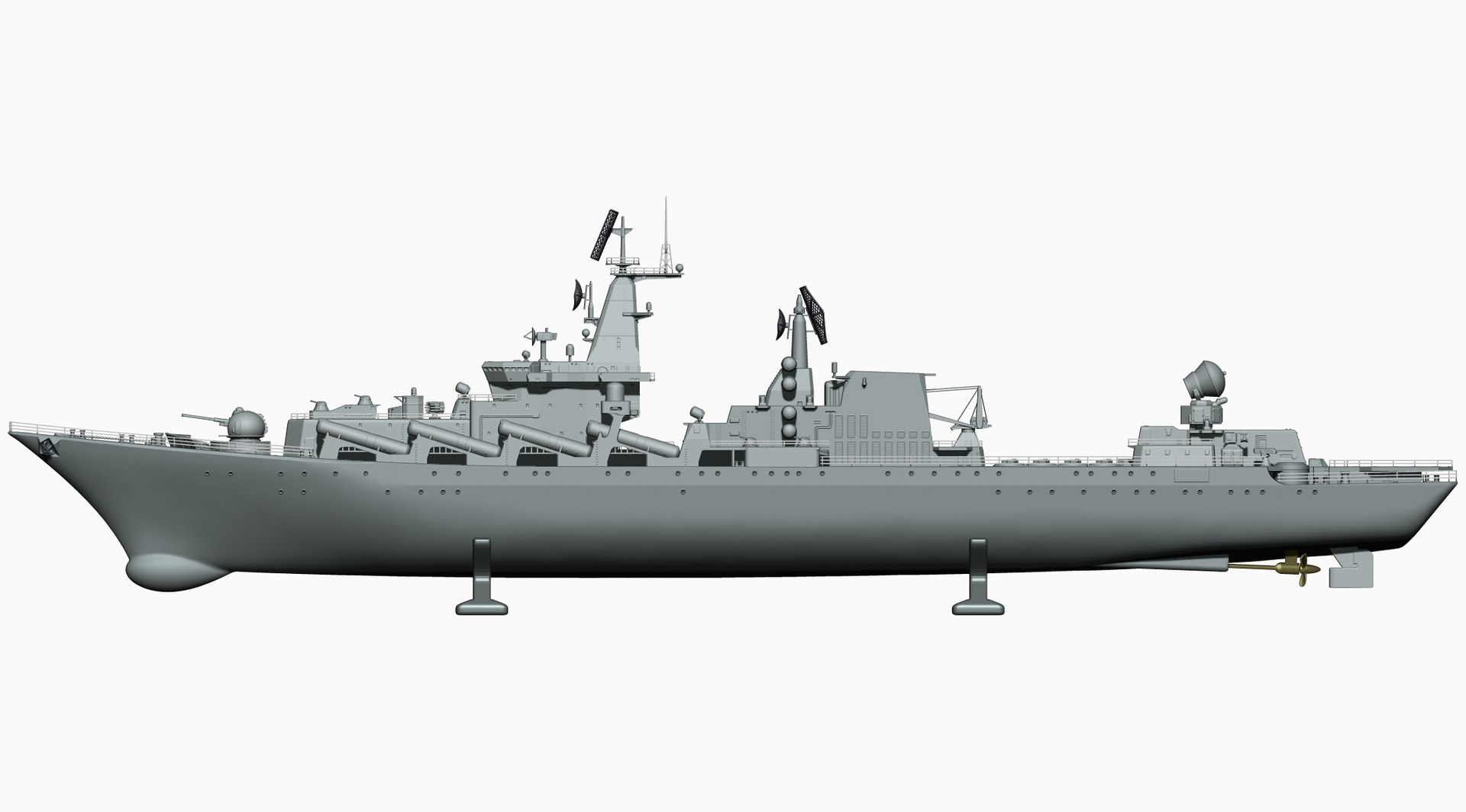 3D Warship Moskva For 3d Print - TurboSquid 2322602